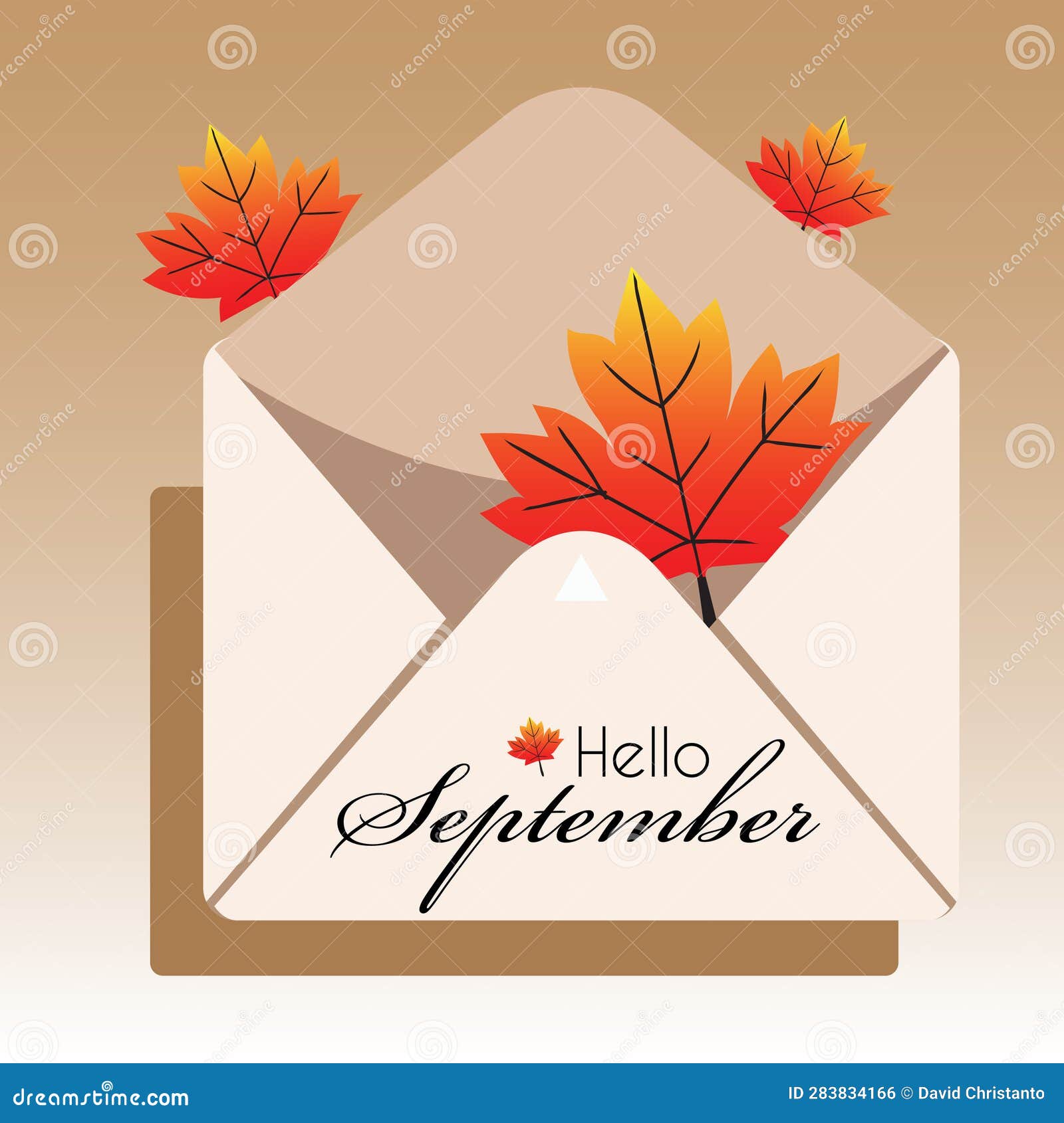 Hello September Vector Background Illustration Stock Vector ...