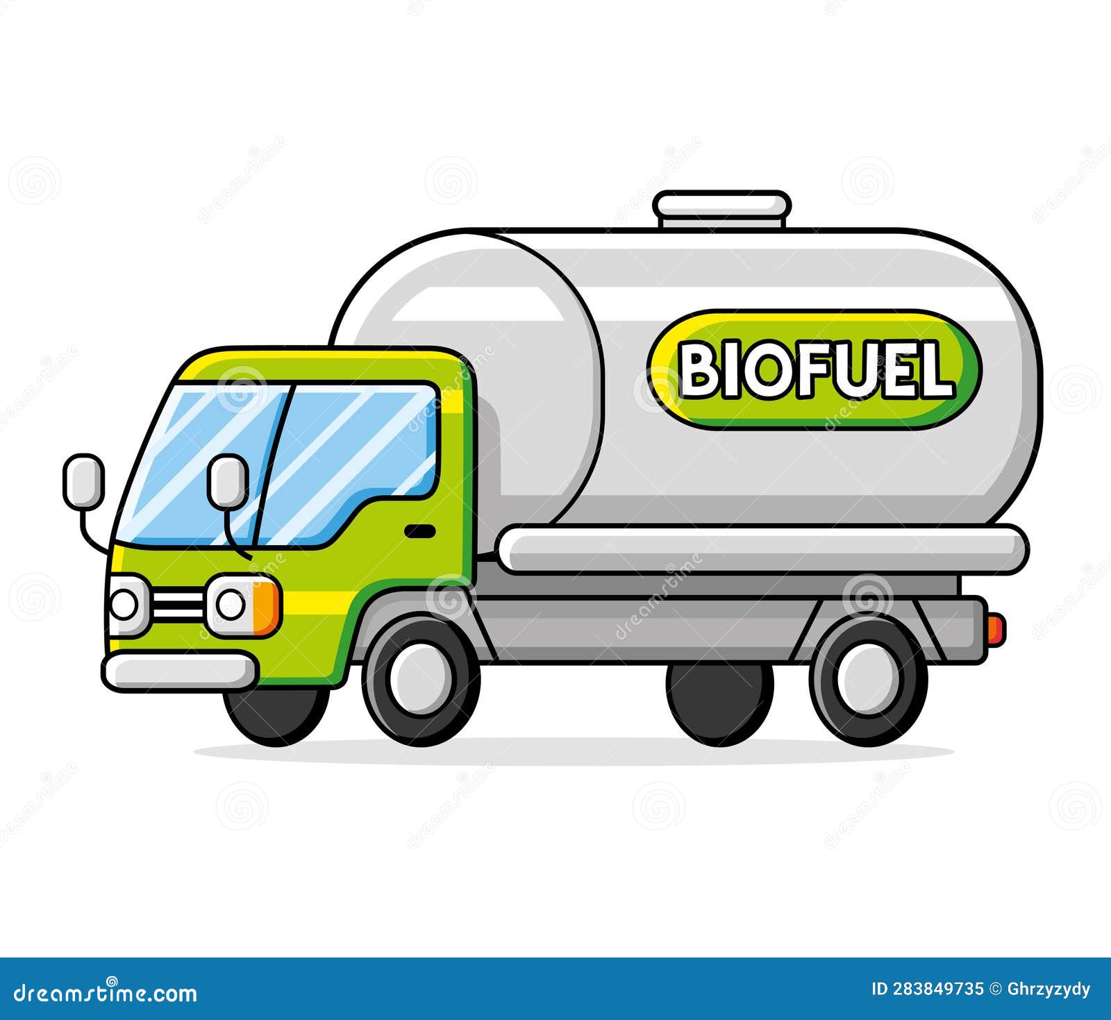 Biofuel Truck. Ecology Science Chemistry Biotechnology Eco Concept ...