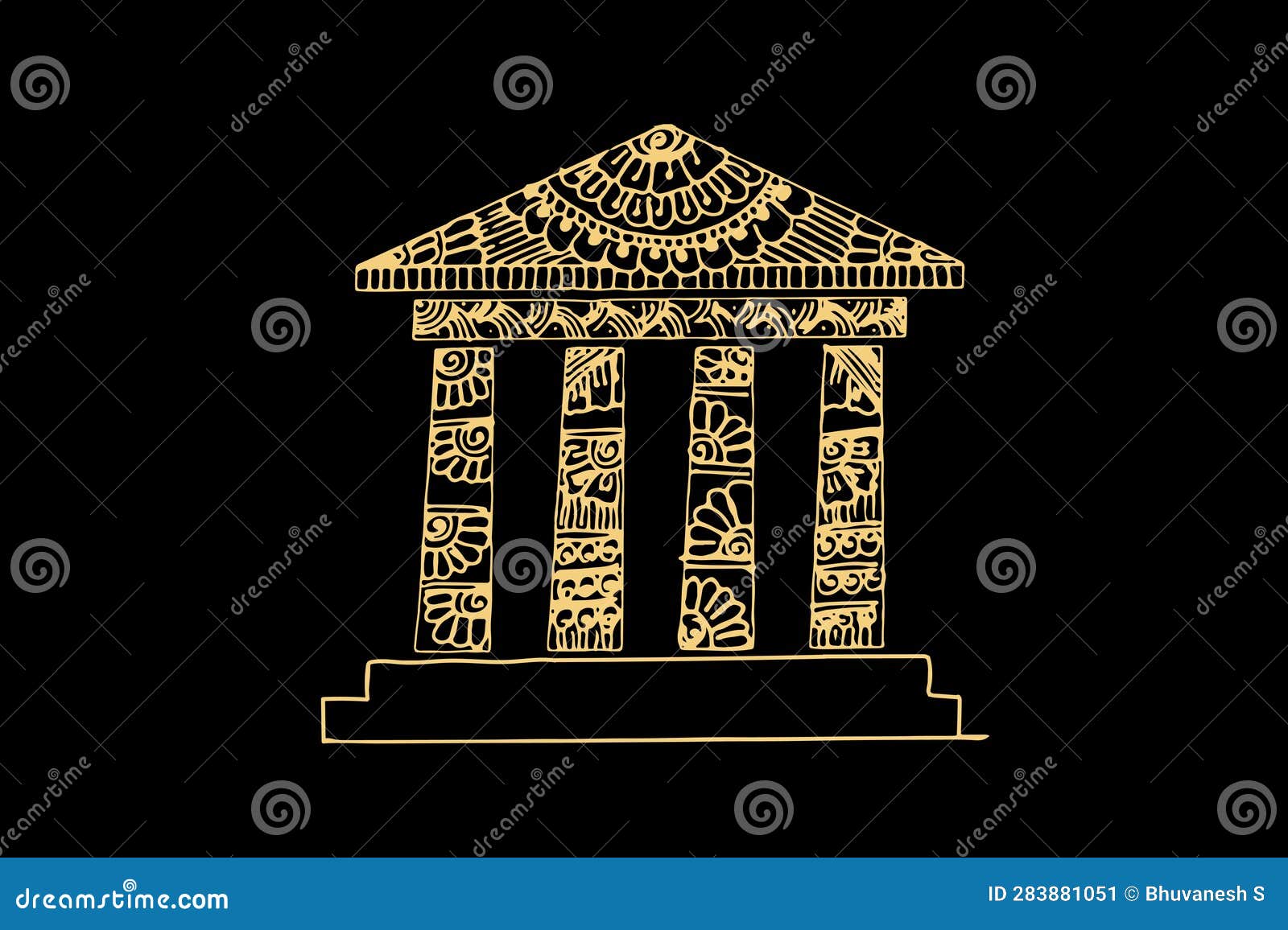 Two Color Pillars Vector Icon From History Concept. Isolated Blue ...