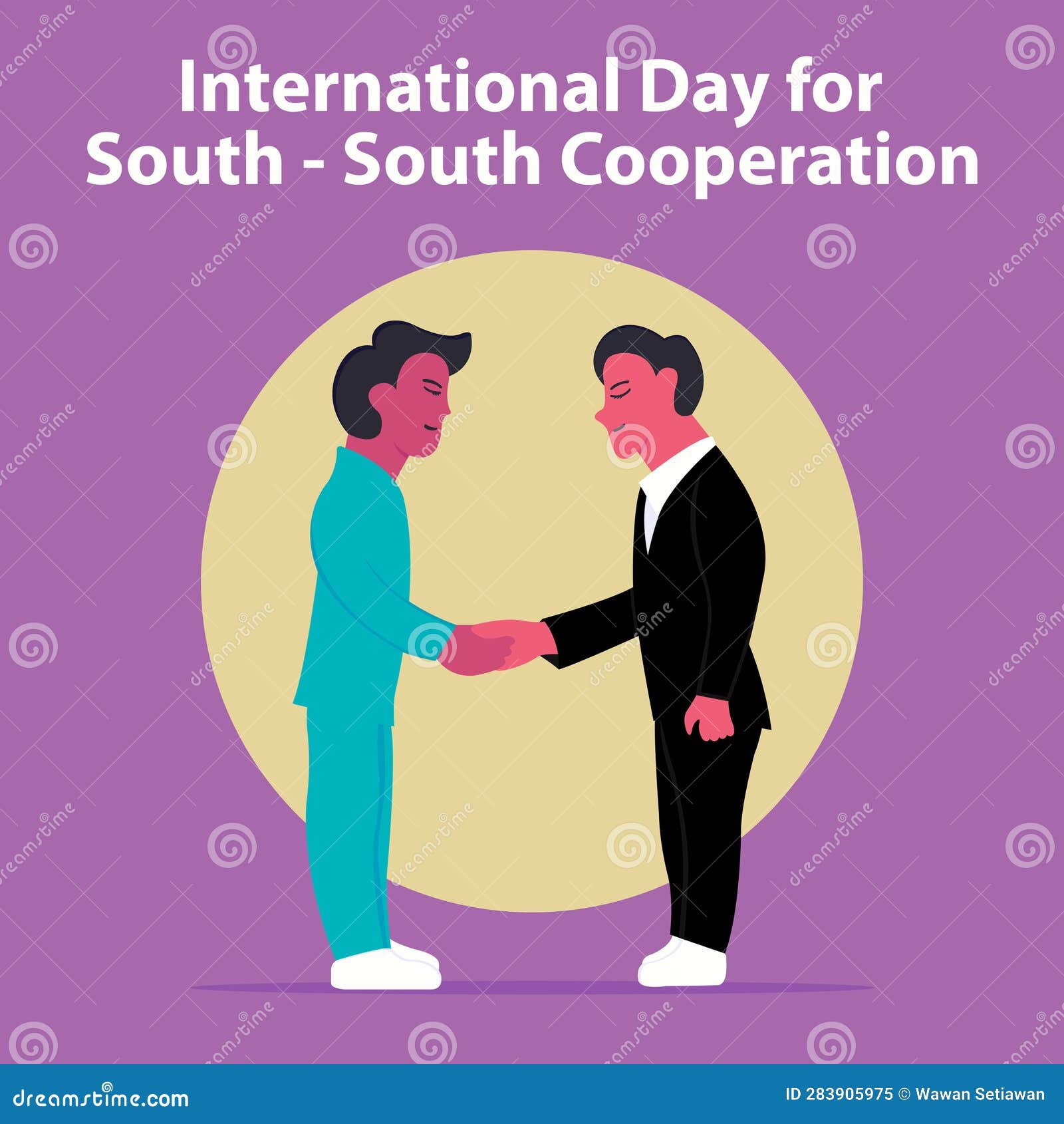 Illustration Vector Graphic of Two Representatives of the Countries ...