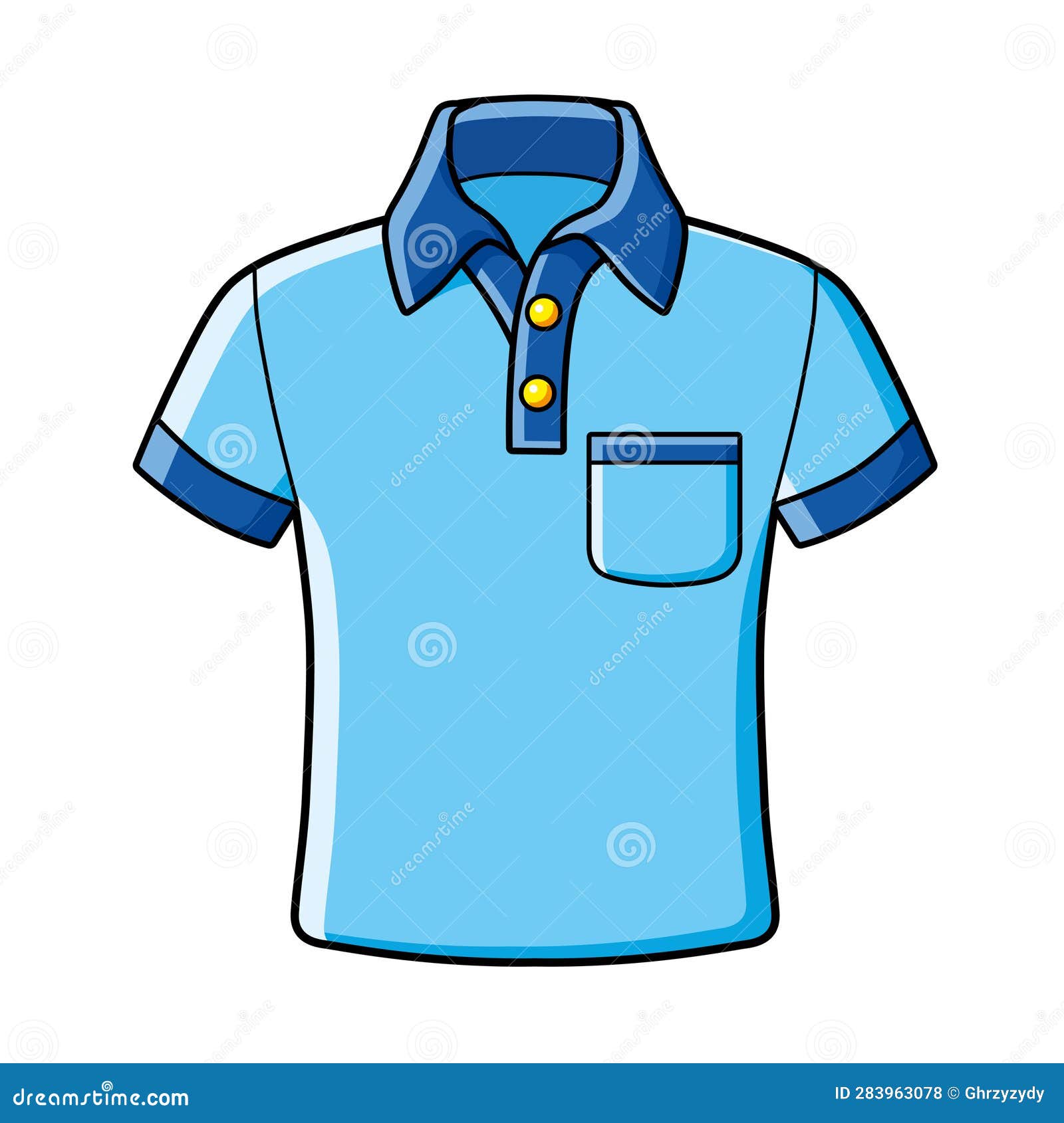 Blue polo shirt stock vector. Illustration of polo, sport - 283963078