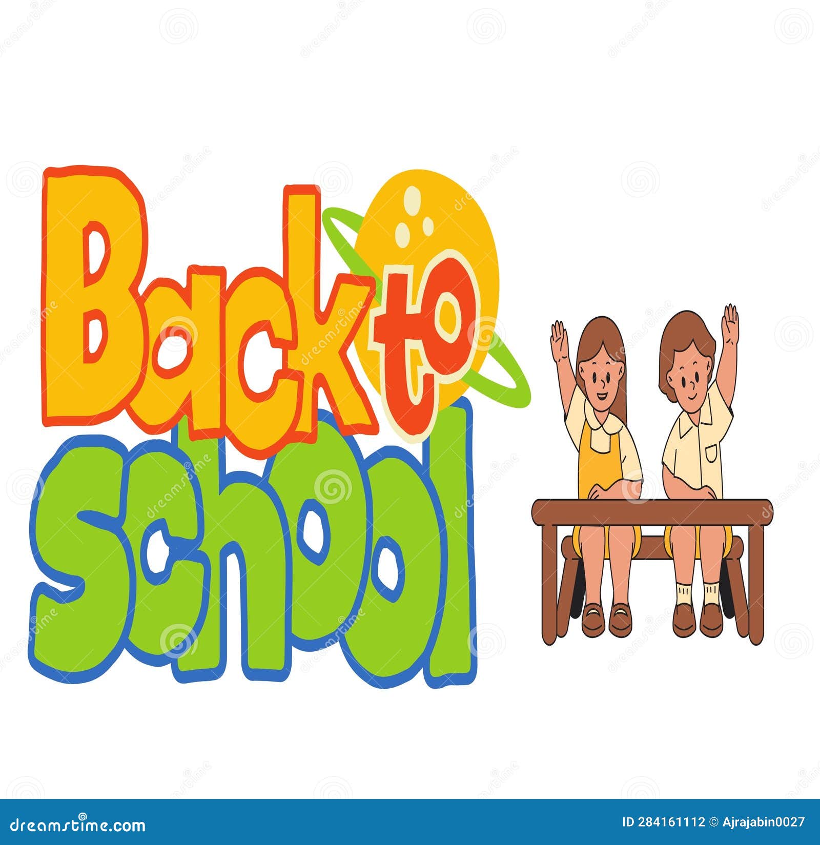 Simple Back To School Illustration Stock Vector - Illustration of ...