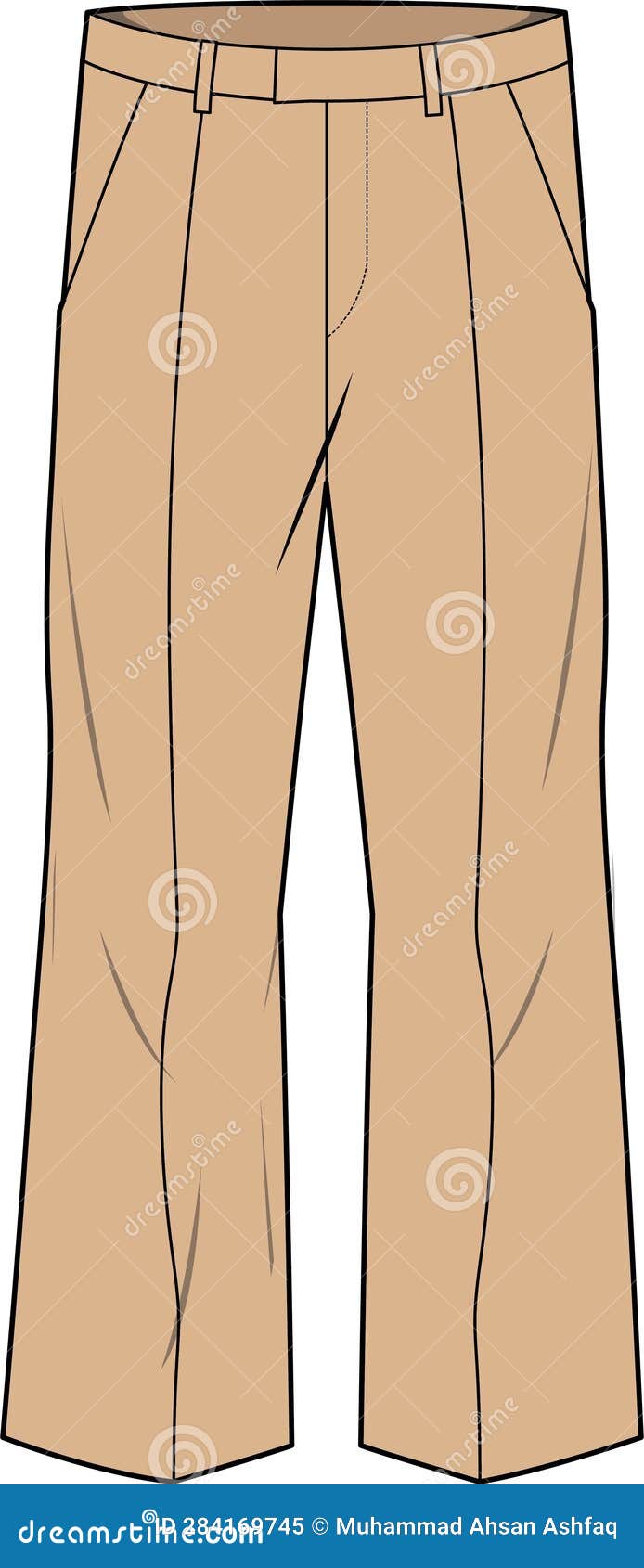 Unisex Bottom Wear Formal Pant Stock Vector - Illustration of male ...
