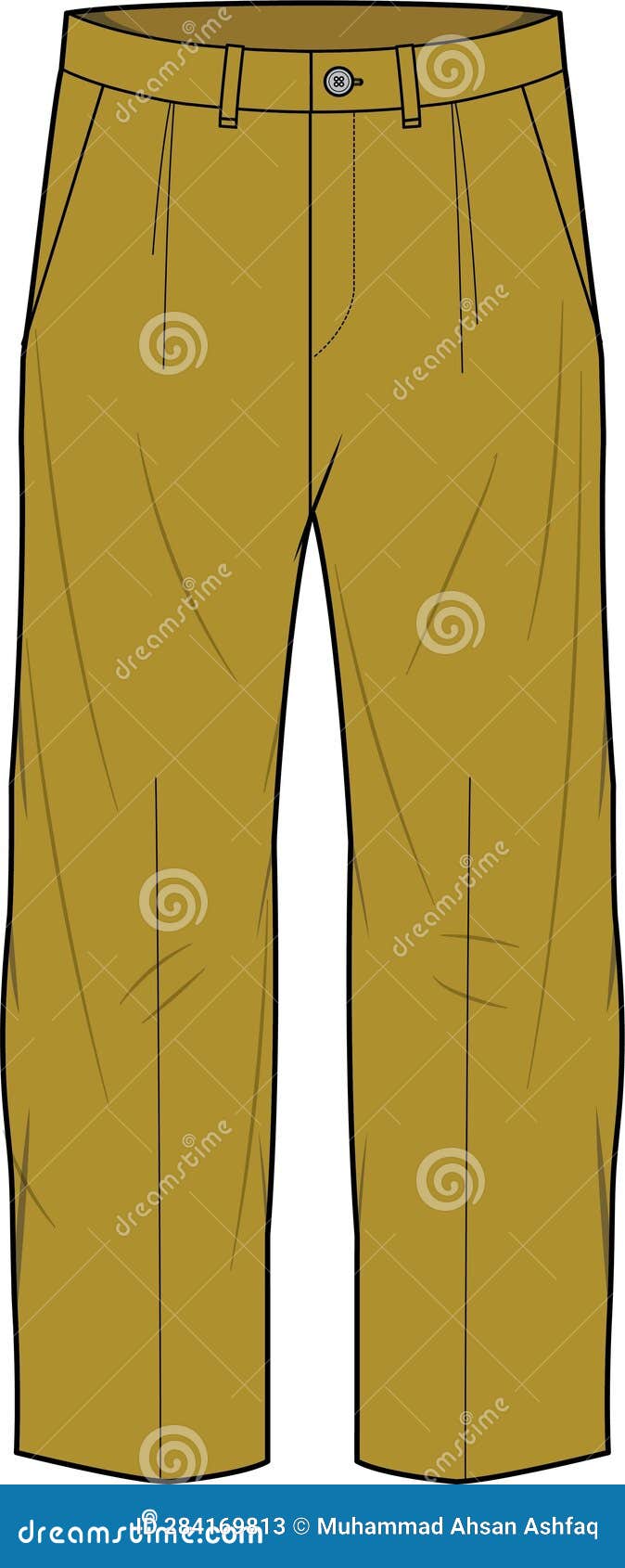 Unisex Bottom Wear Formal Pant Stock Vector - Illustration of cargo ...