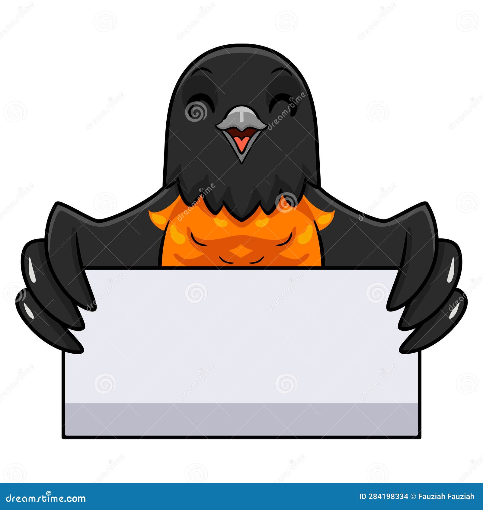 Cute Baltimore Oriole Bird Cartoon On White Background | CartoonDealer ...