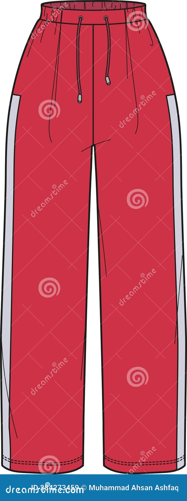 Girls and Women Bottom Wear Jogger Trouser Stock Vector - Illustration ...