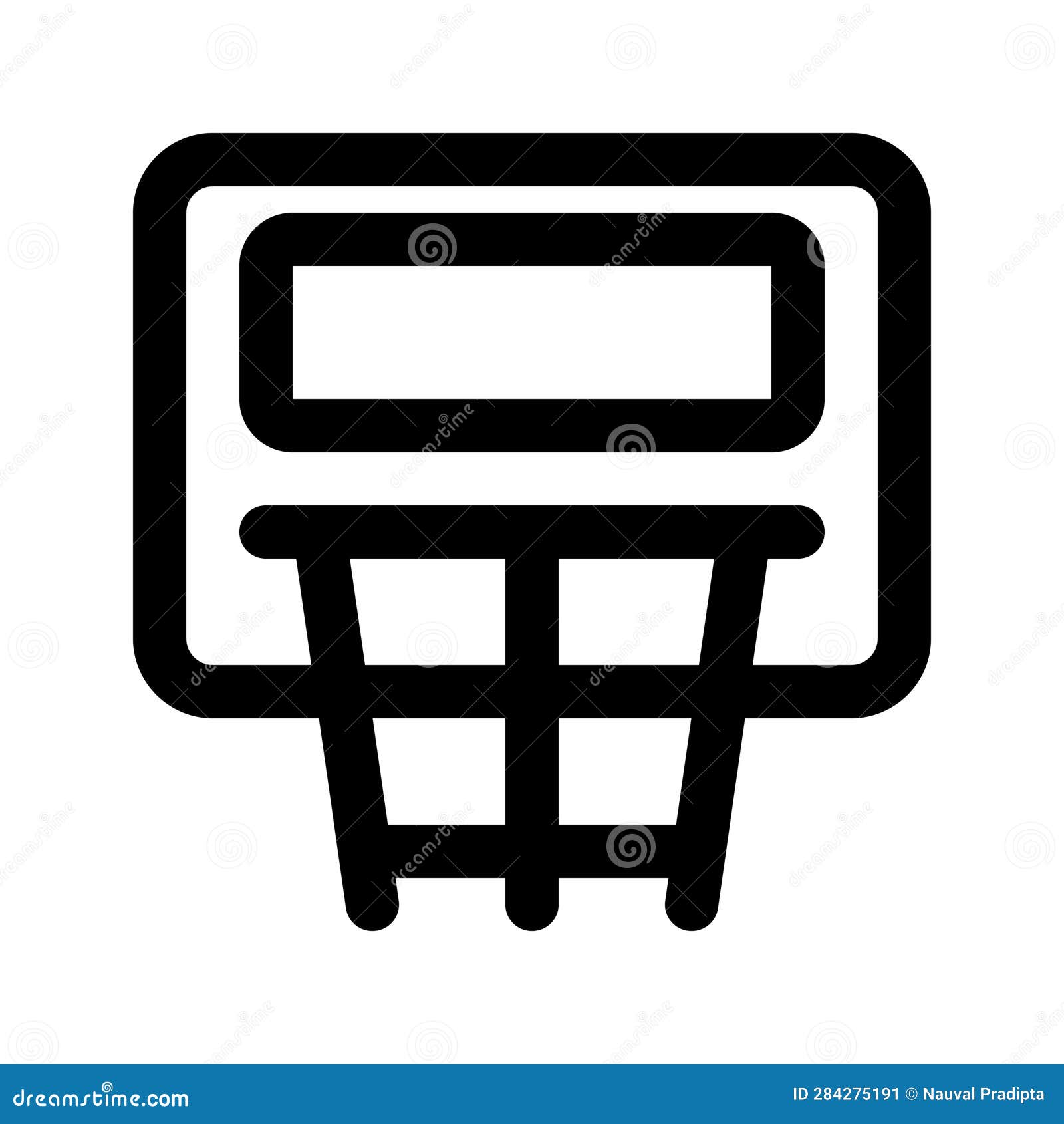 Basketball Hoop Outline Style Icon Stock Vector - Illustration of ...