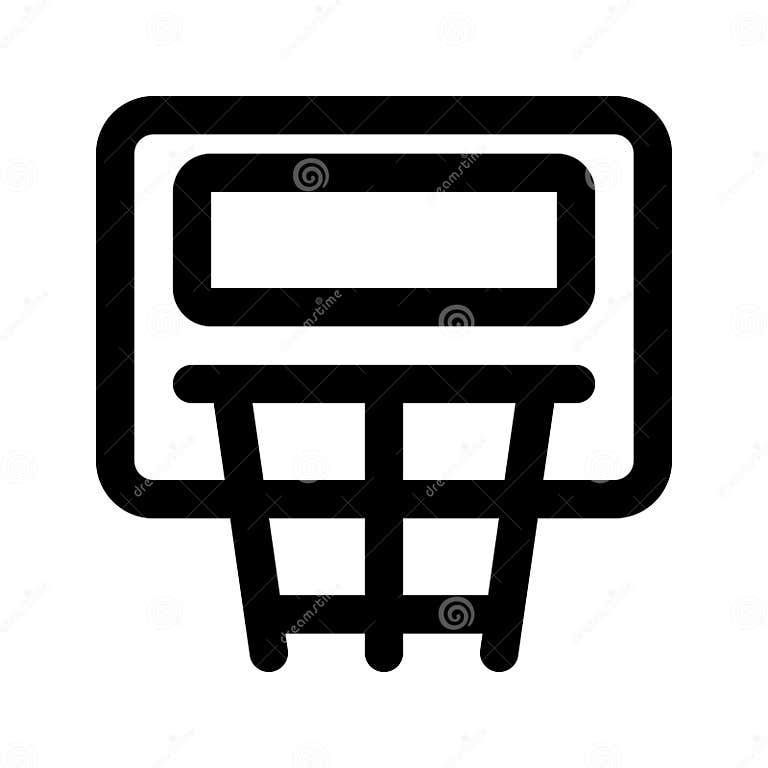 Basketball Hoop Outline Style Icon Stock Vector - Illustration of ...