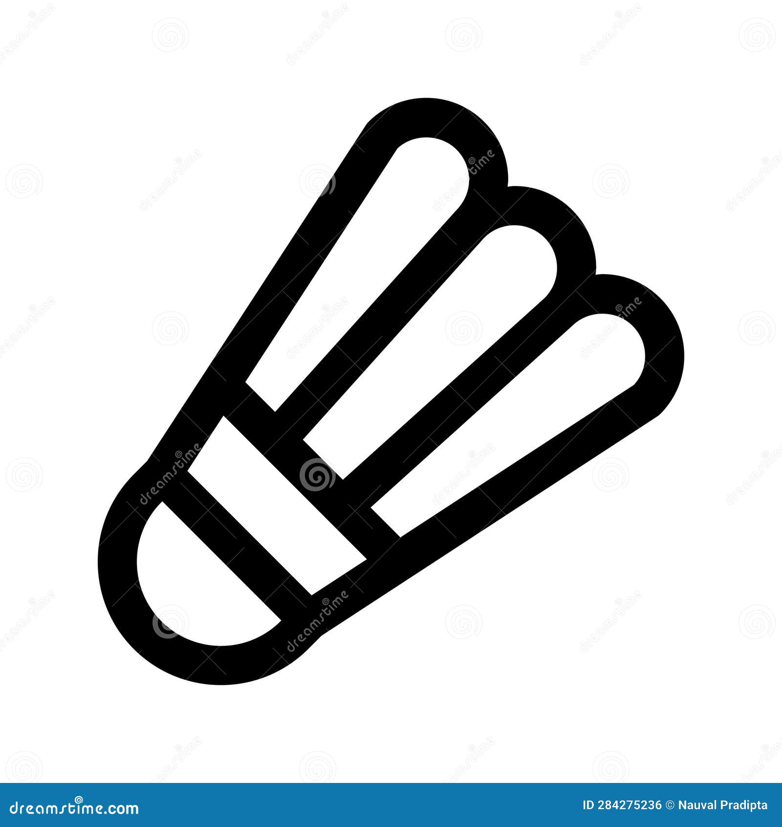 Shuttlecock Outline Style Icon Stock Vector - Illustration of racket ...