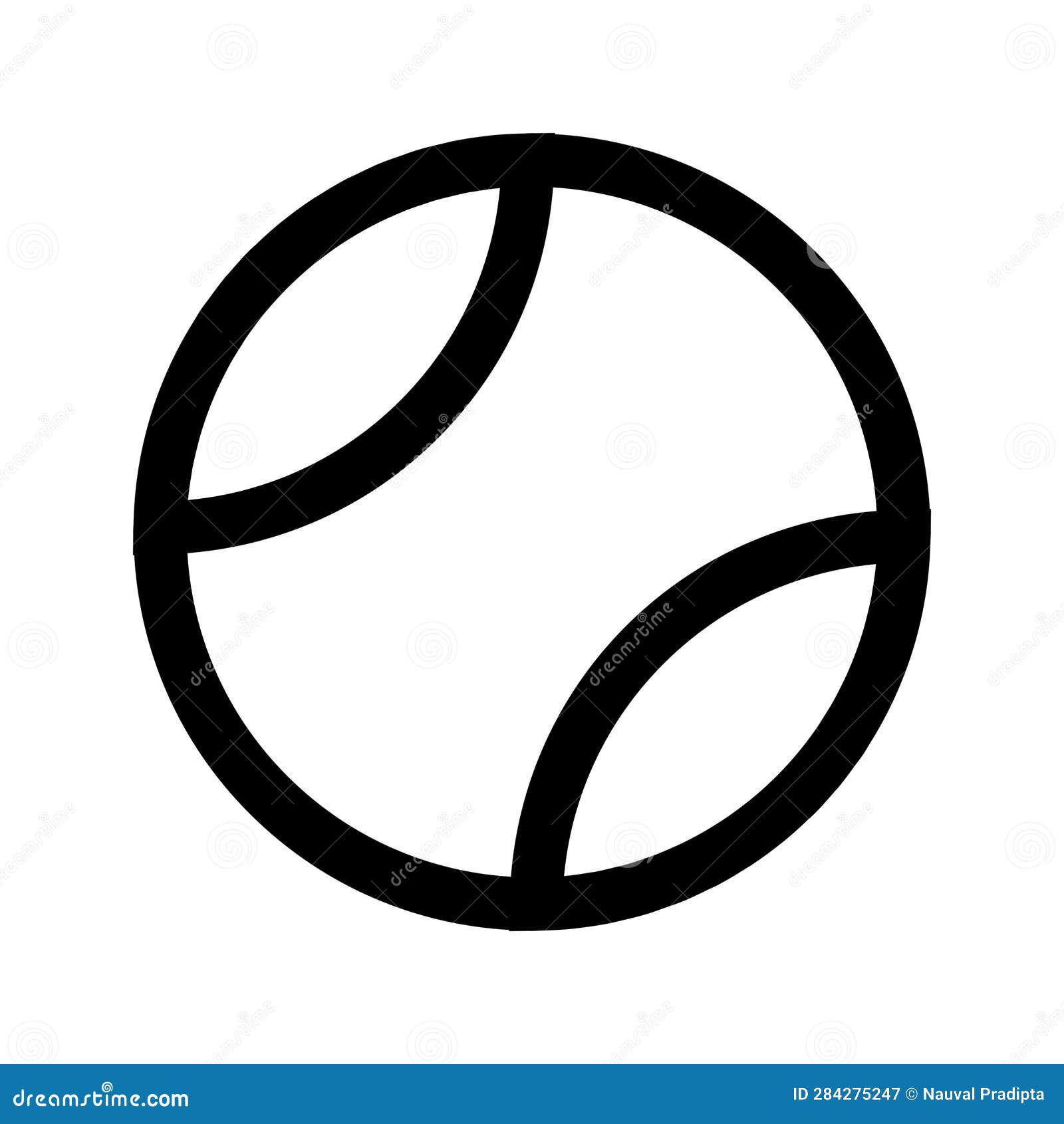 Tennis Ball Outline Style Icon Stock Vector - Illustration of icon ...