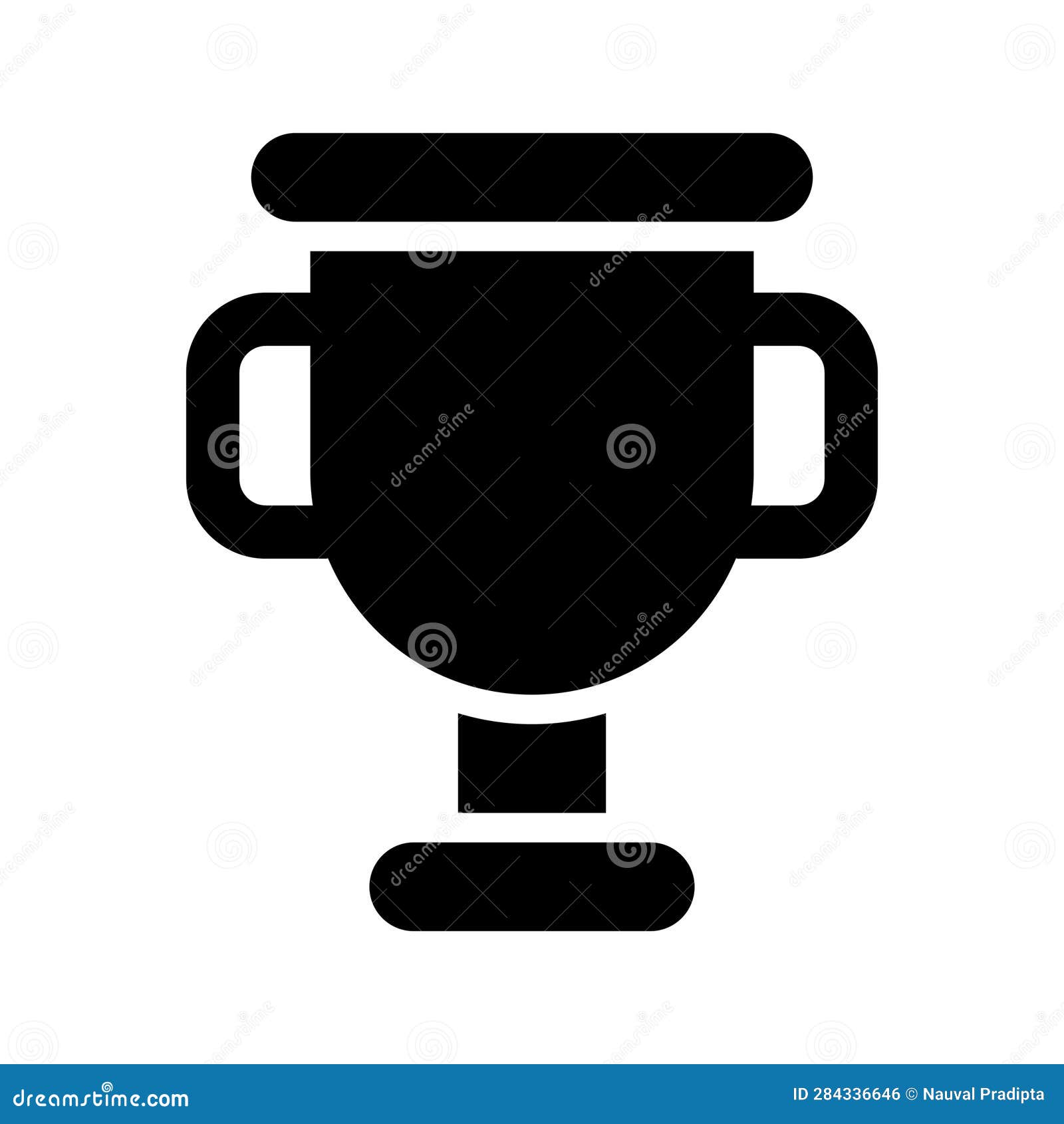 Trophy Solid Style Icon stock vector. Illustration of goblet - 284336646