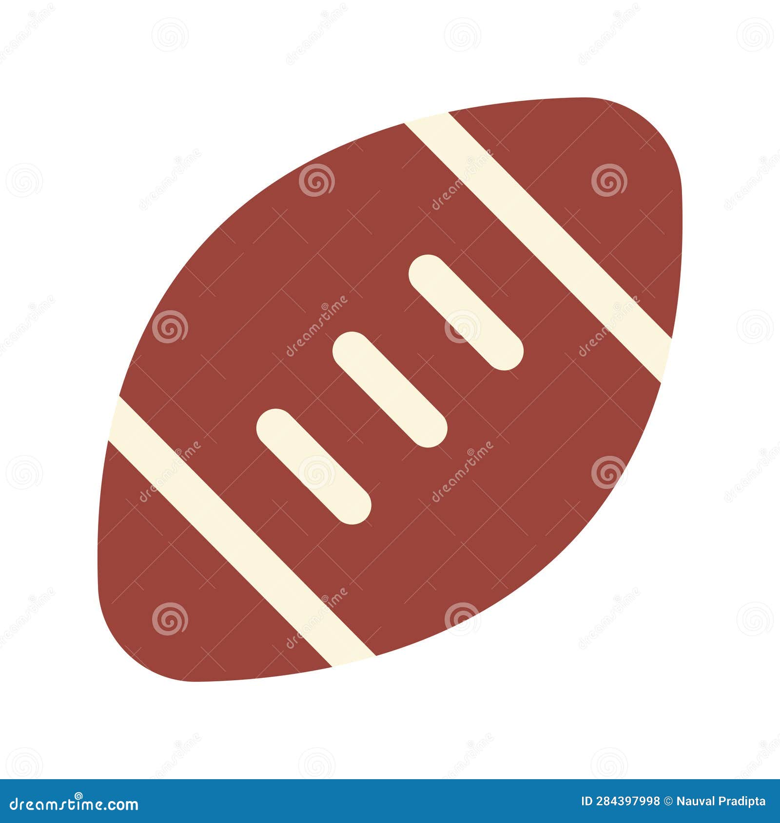 American Football Flat Style Icon Stock Vector - Illustration of symbol ...