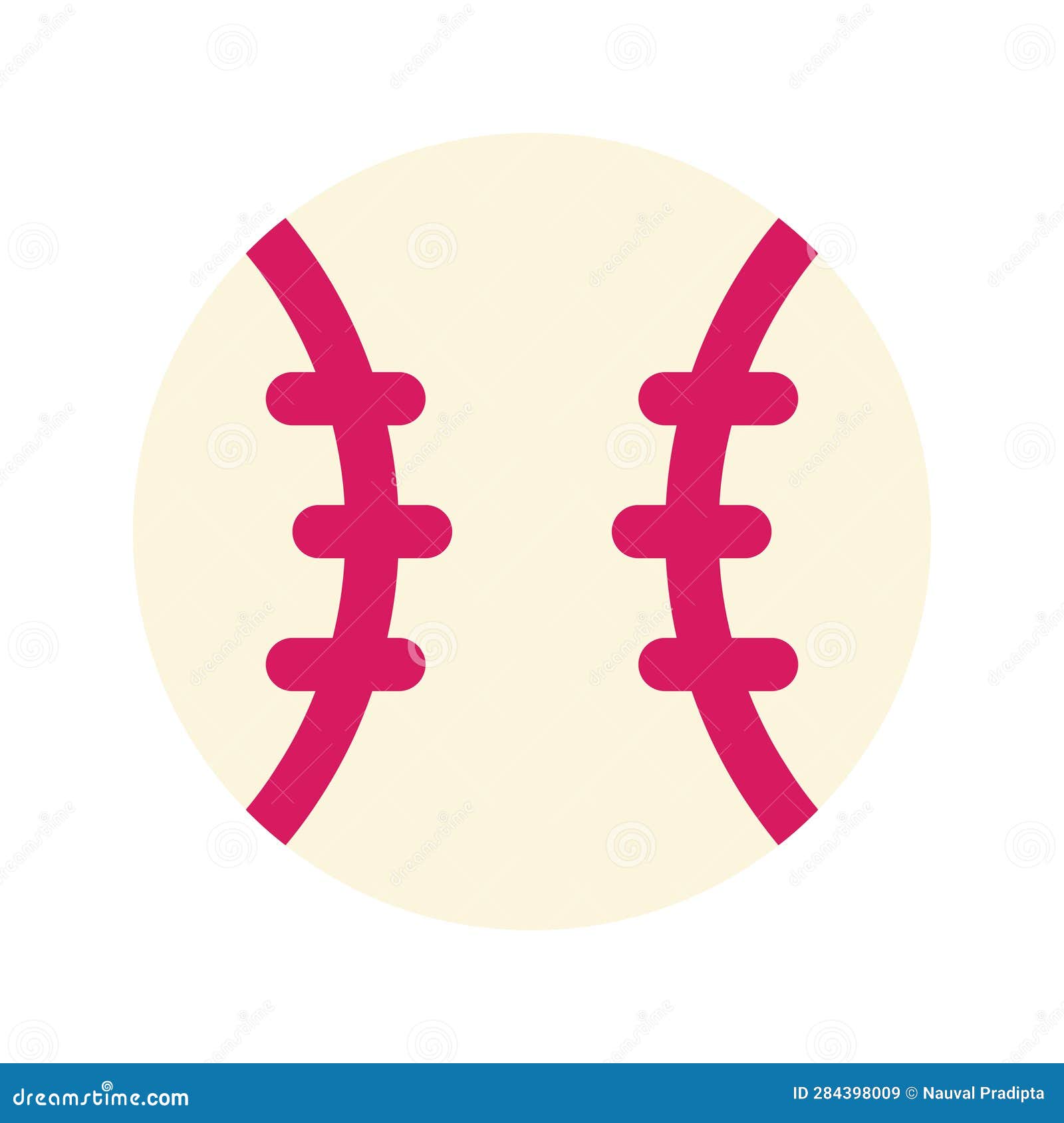 Baseball Flat Style Icon stock vector. Illustration of isolated - 284398009