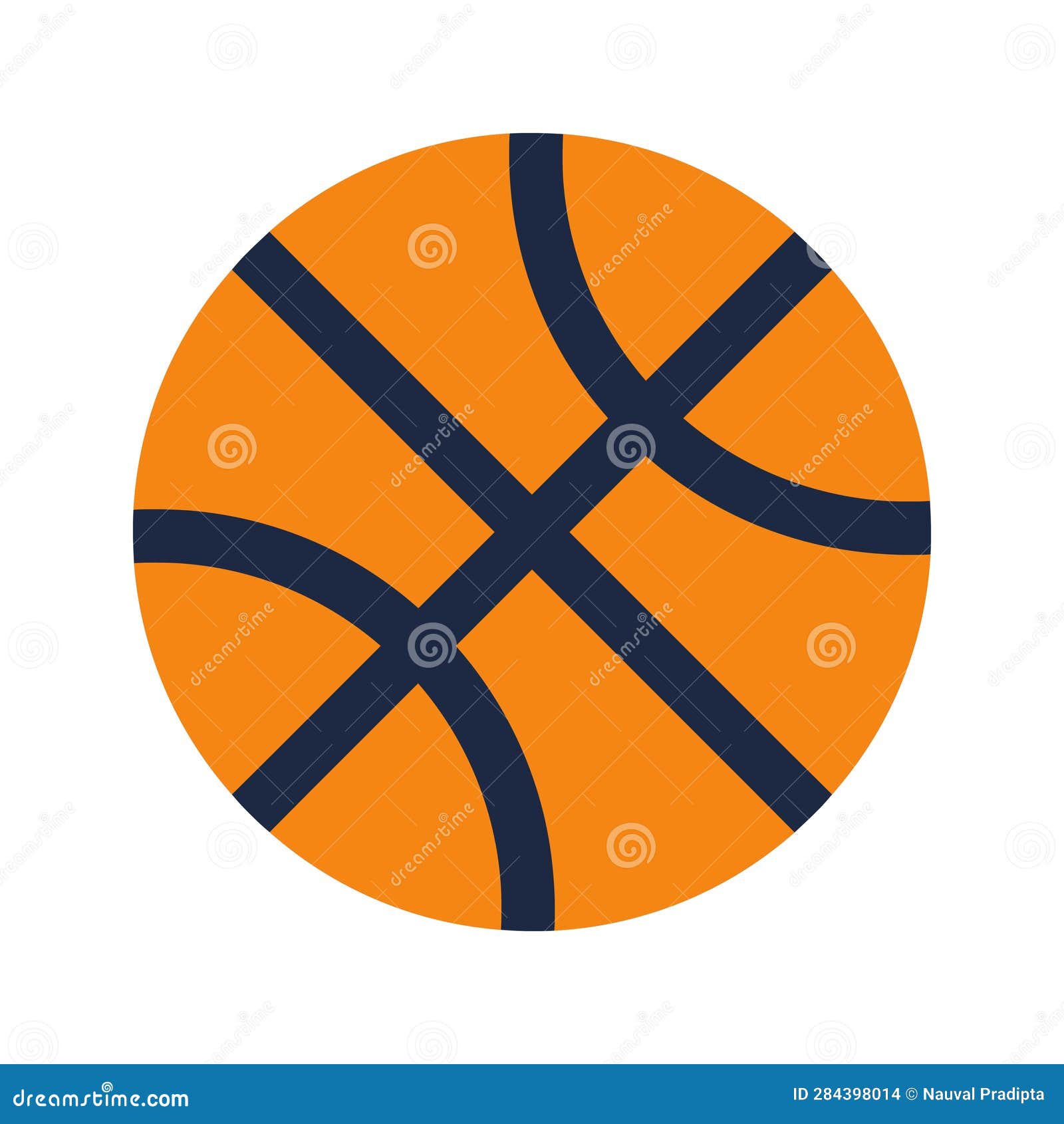 Basketball Flat Style Icon stock vector. Illustration of court - 284398014