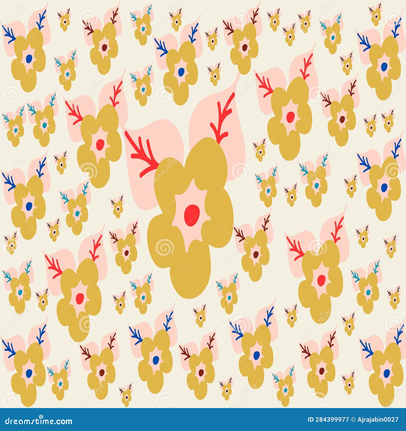 Unique Floral Pattern stock illustration. Illustration of heart - 284399977