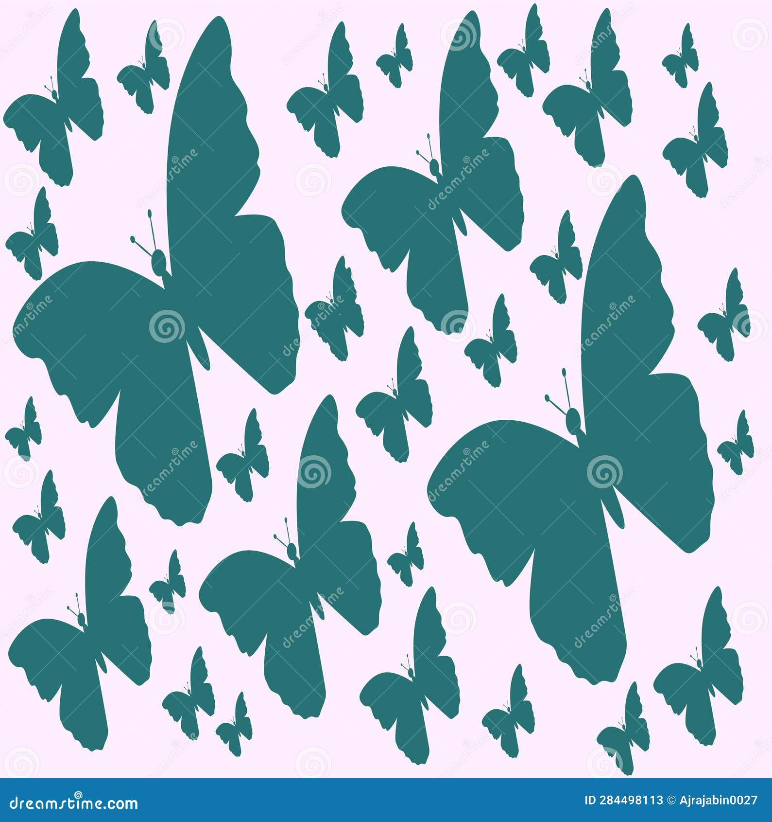 Beautiful Butterfly Pattern Stock Illustration - Illustration of ...