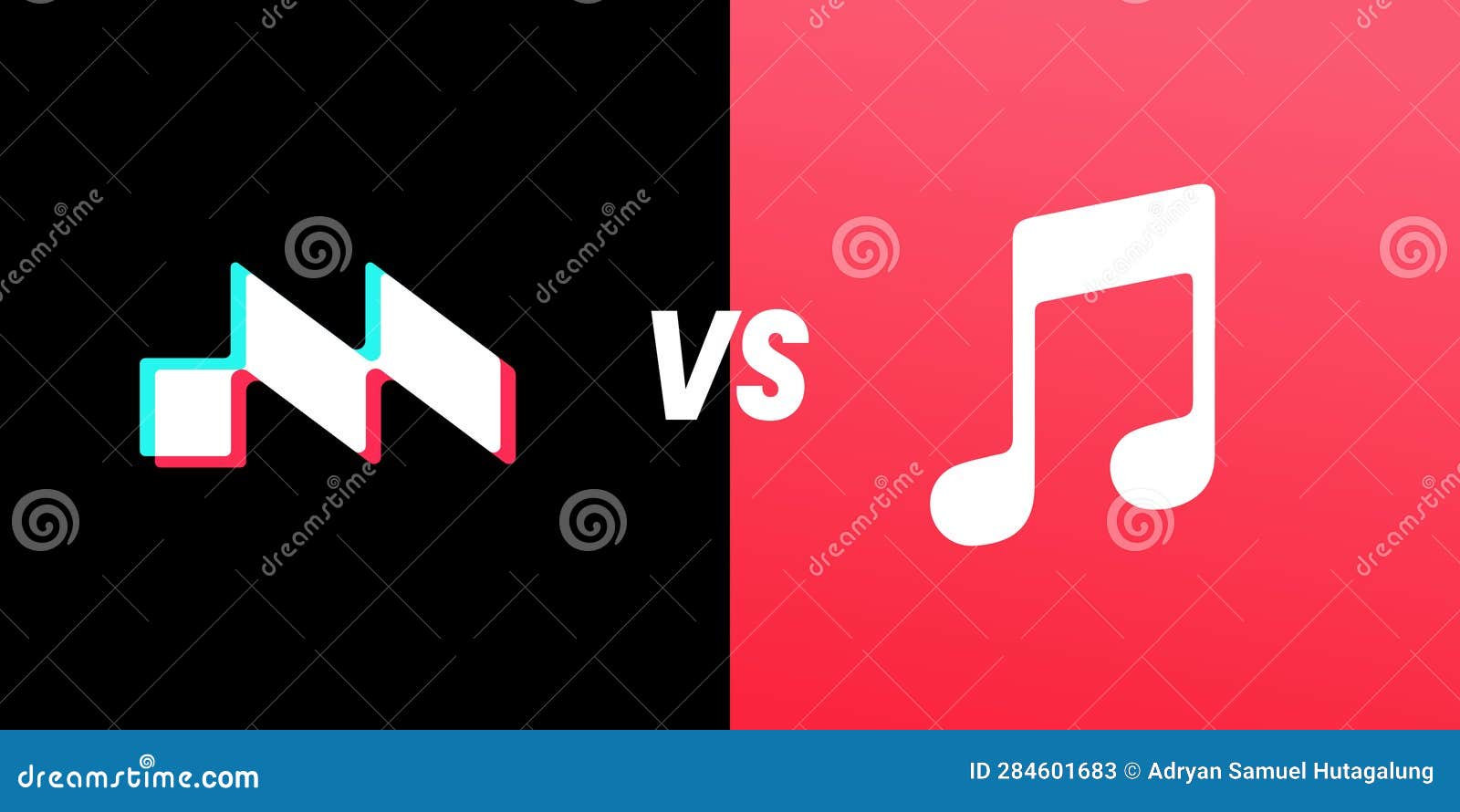 TikTok Music Versus Apple Music Logo Comparison Editorial Stock Photo ...