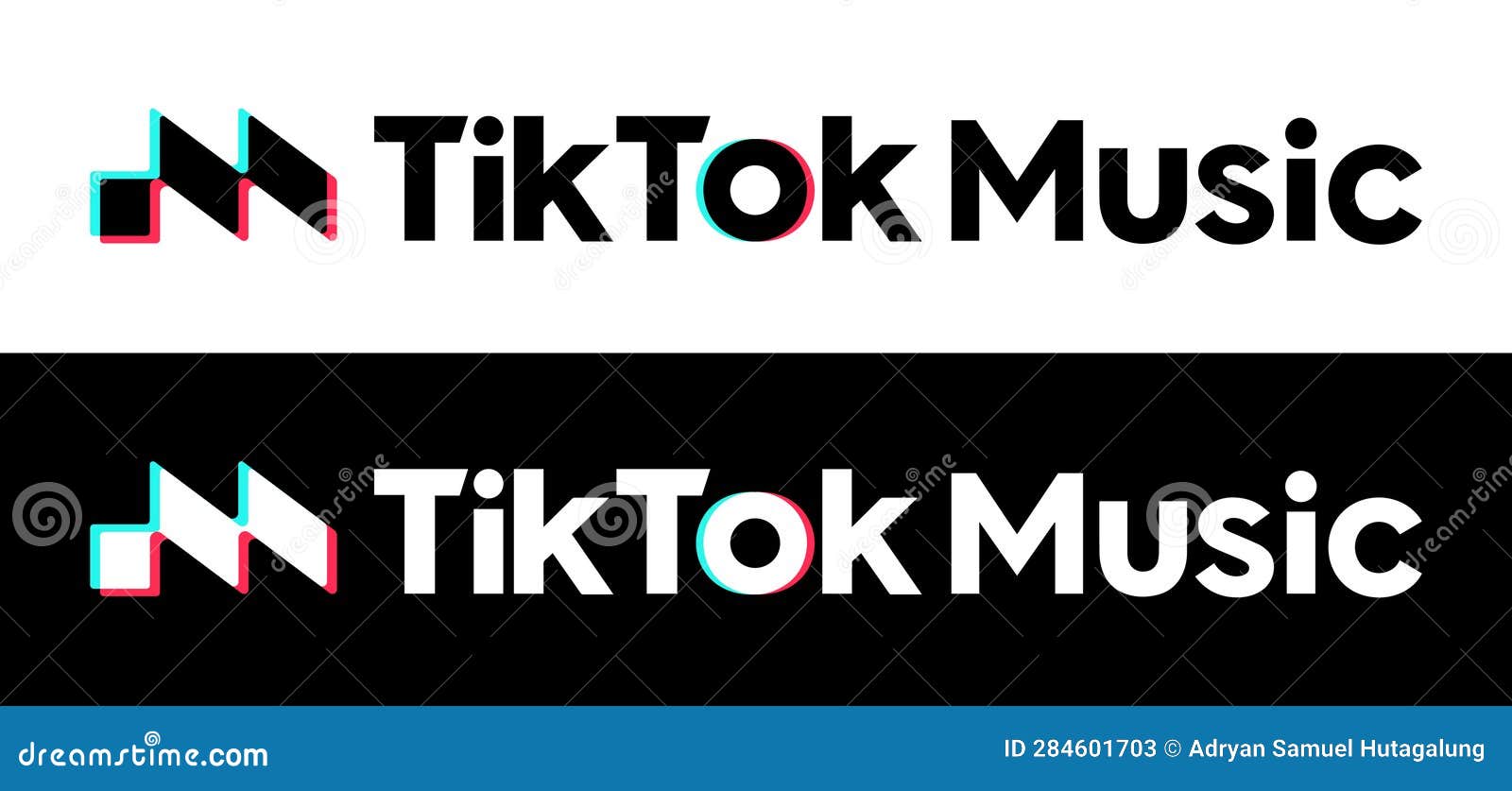 TikTok Music App Logo in Black and White Background Editorial Stock ...