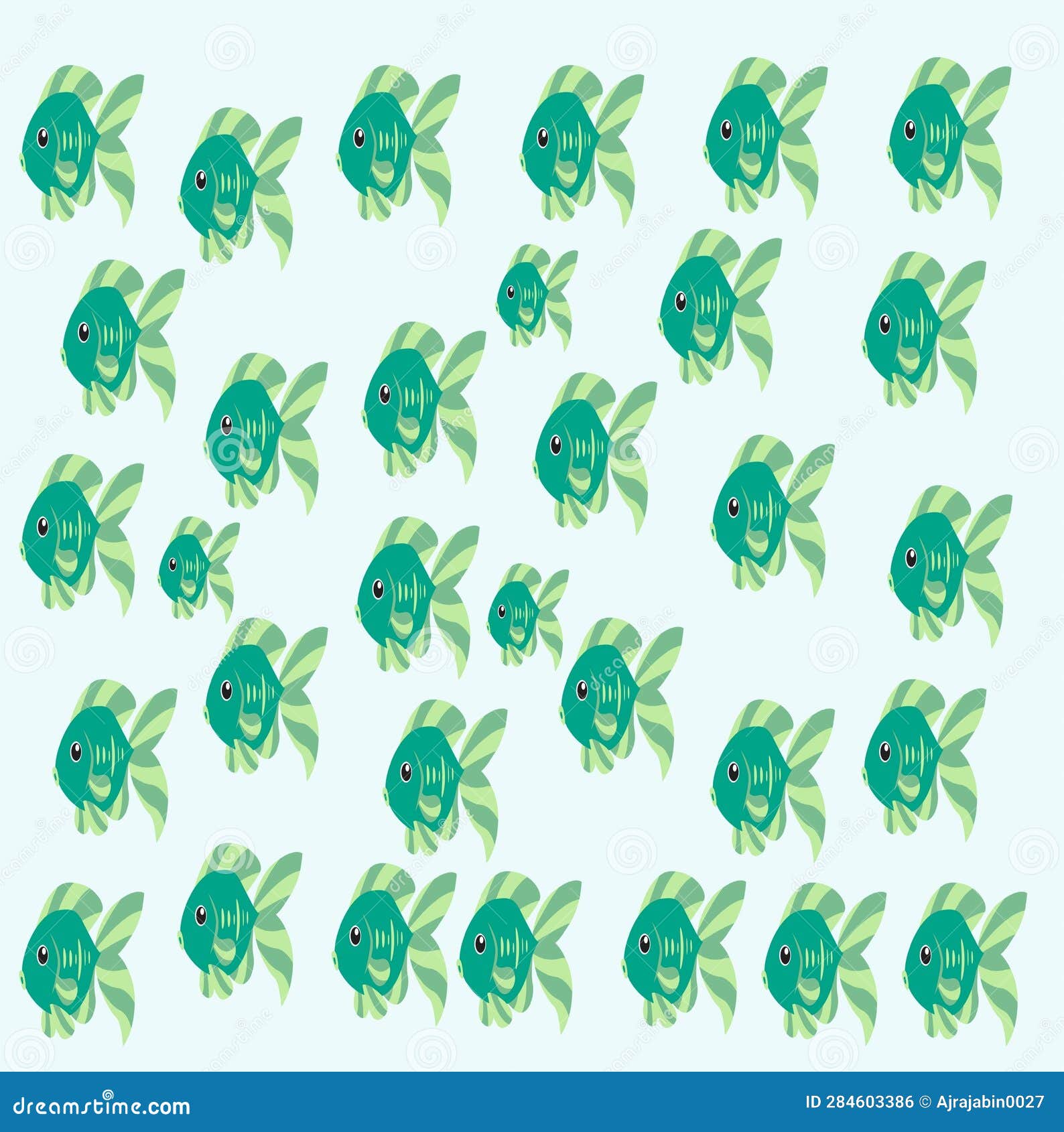 Green Fish Pattern stock illustration. Illustration of orange - 284603386