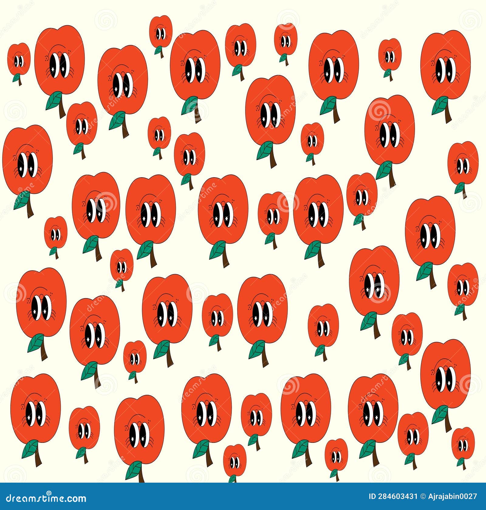Simple Fruit Pattern stock illustration. Illustration of floral - 284603431