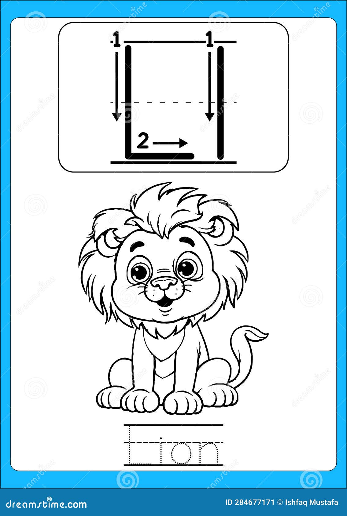Alphabet Exercise with Cartoon Vocabulary for Coloring Book ...