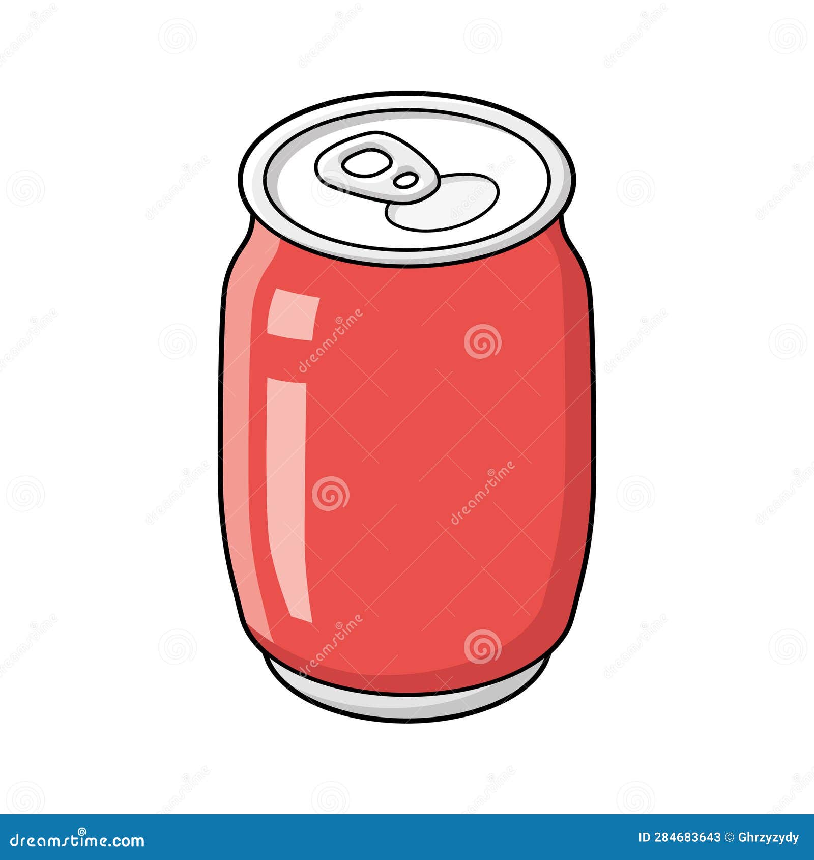 Red drink can stock vector. Illustration of takeaway - 284683643