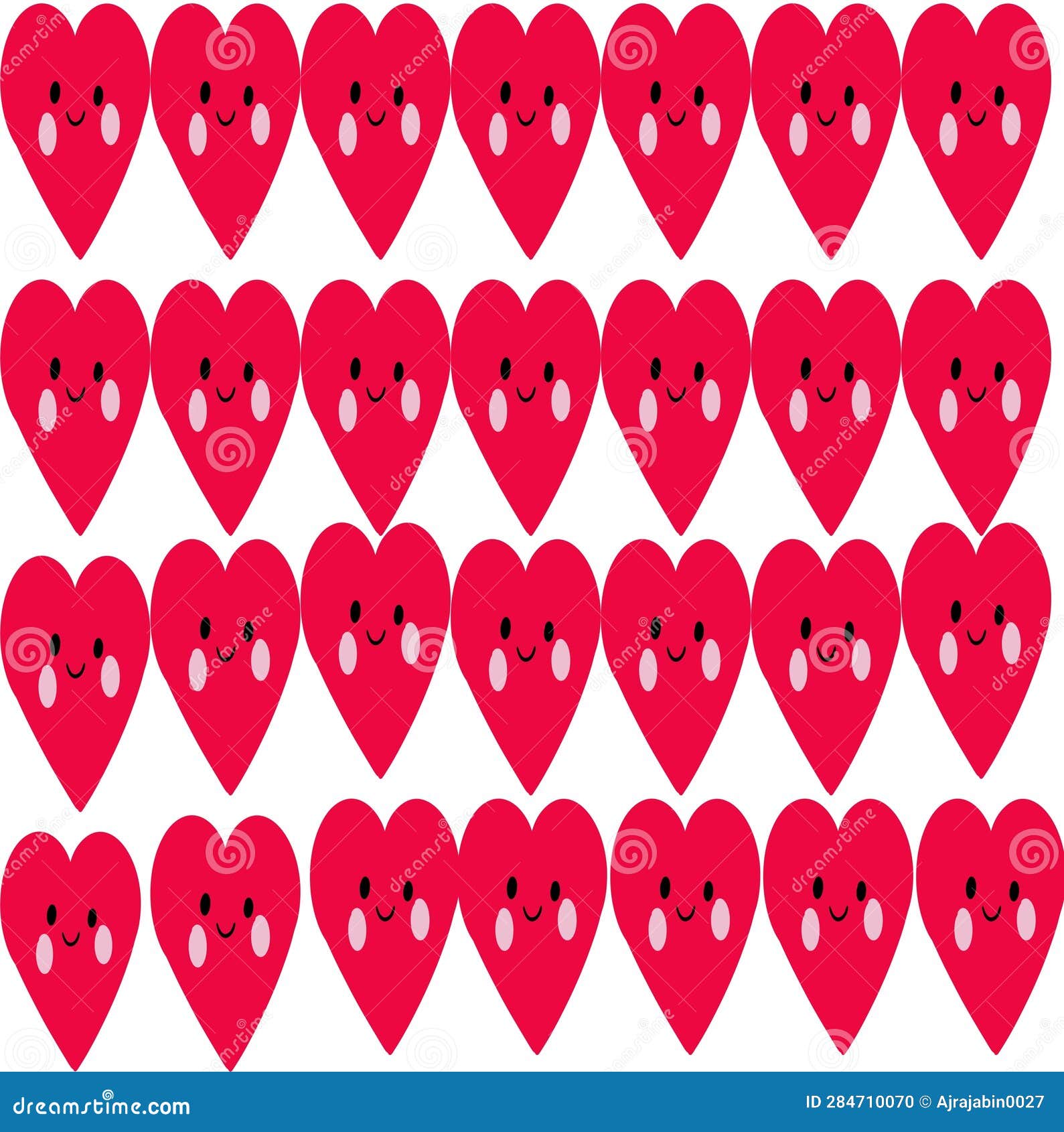 Happy Love Shape Pattern stock illustration. Illustration of valentines ...