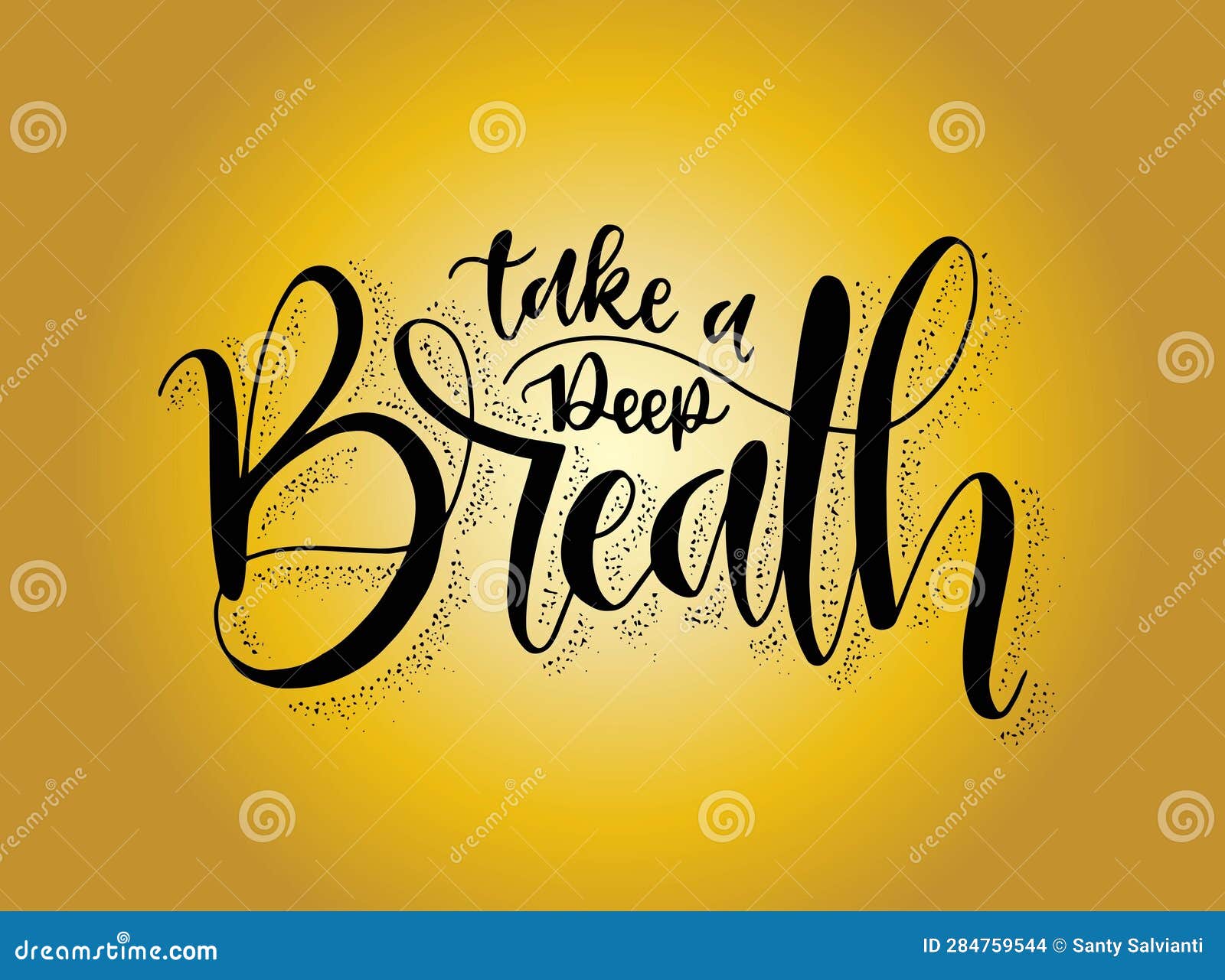 Deep Calligraphy Words. Squeezer Marker Hand Writings With Drops ...