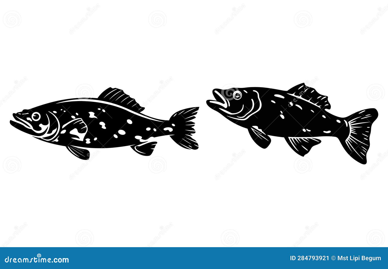 Codfish Vector Illustration, Silhouette of Fish Codfish,Cod Fish ...