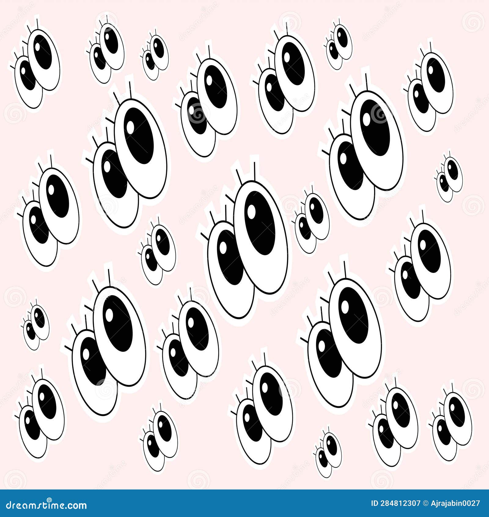 Unique Eye Pattern and Simple Shape and Background Stock Illustration ...