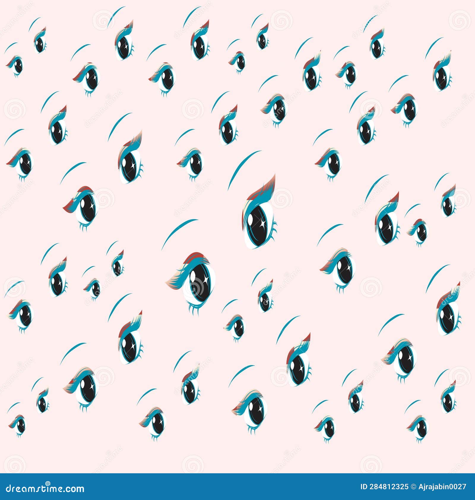 Unique Eye Pattern and Simple Shape and Background Stock Illustration ...