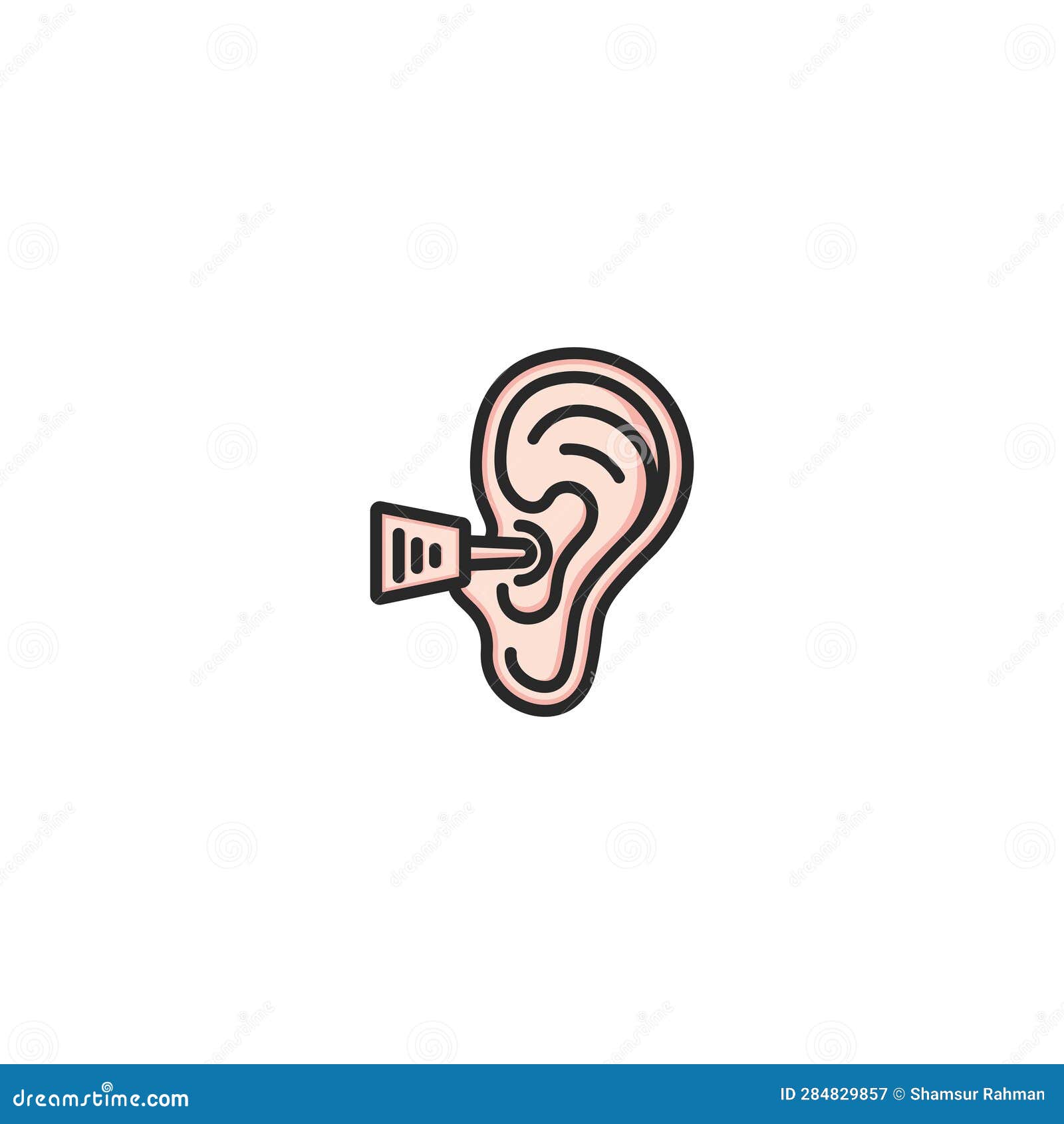 Ear Hearing Logo Creative Design Template Vector Stock Vector ...