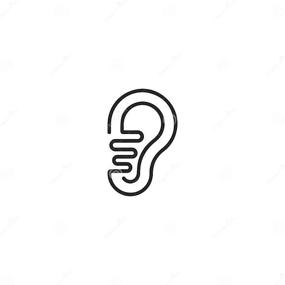 Ear Hearing Logo Creative Design Template Vector Stock Vector ...
