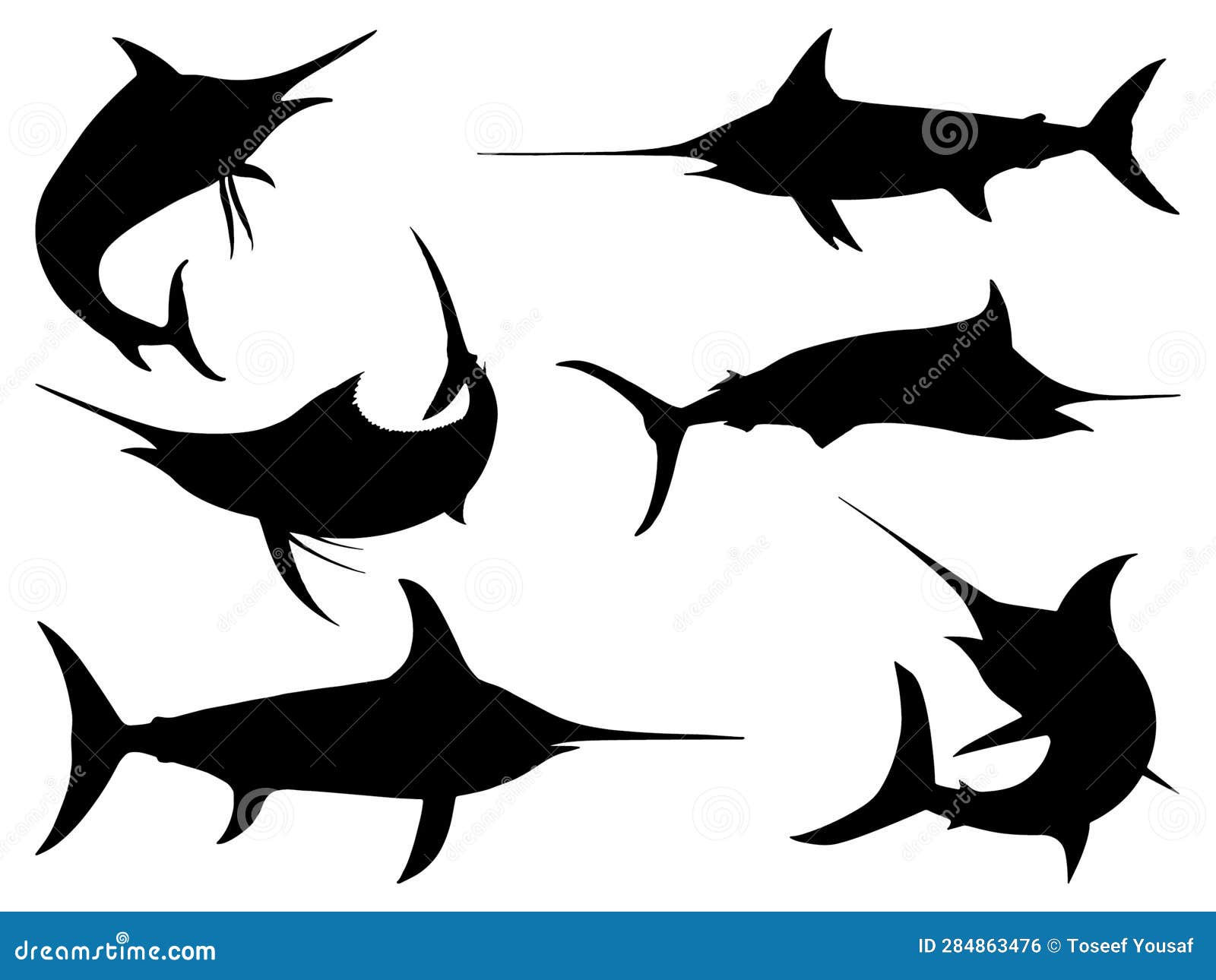 Swordfish Silhouette Clipart Vector Flat Design Royalty-Free Stock ...