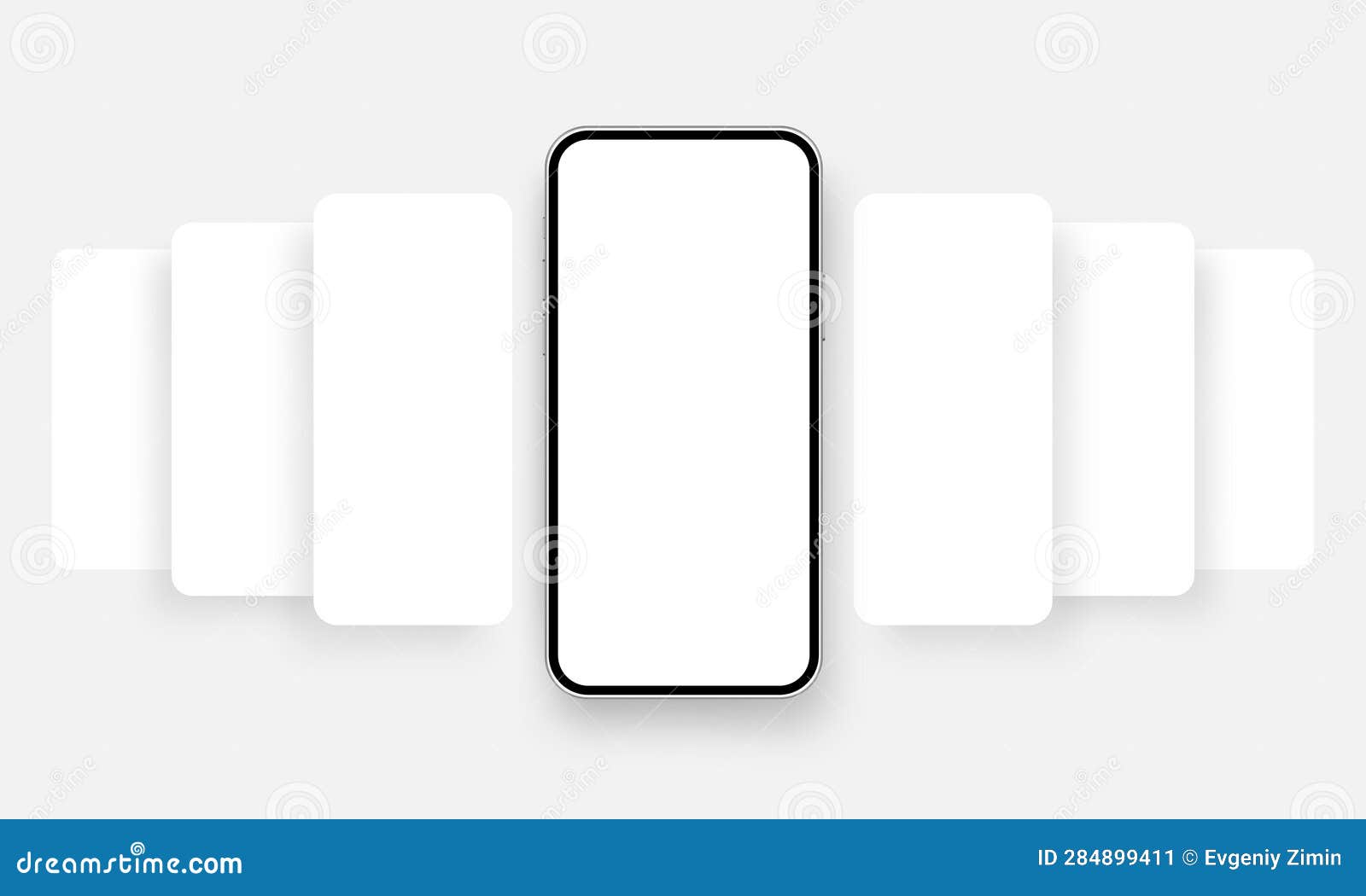 Smartphone with Blank Wireframe Screens Stock Vector - Illustration of ...