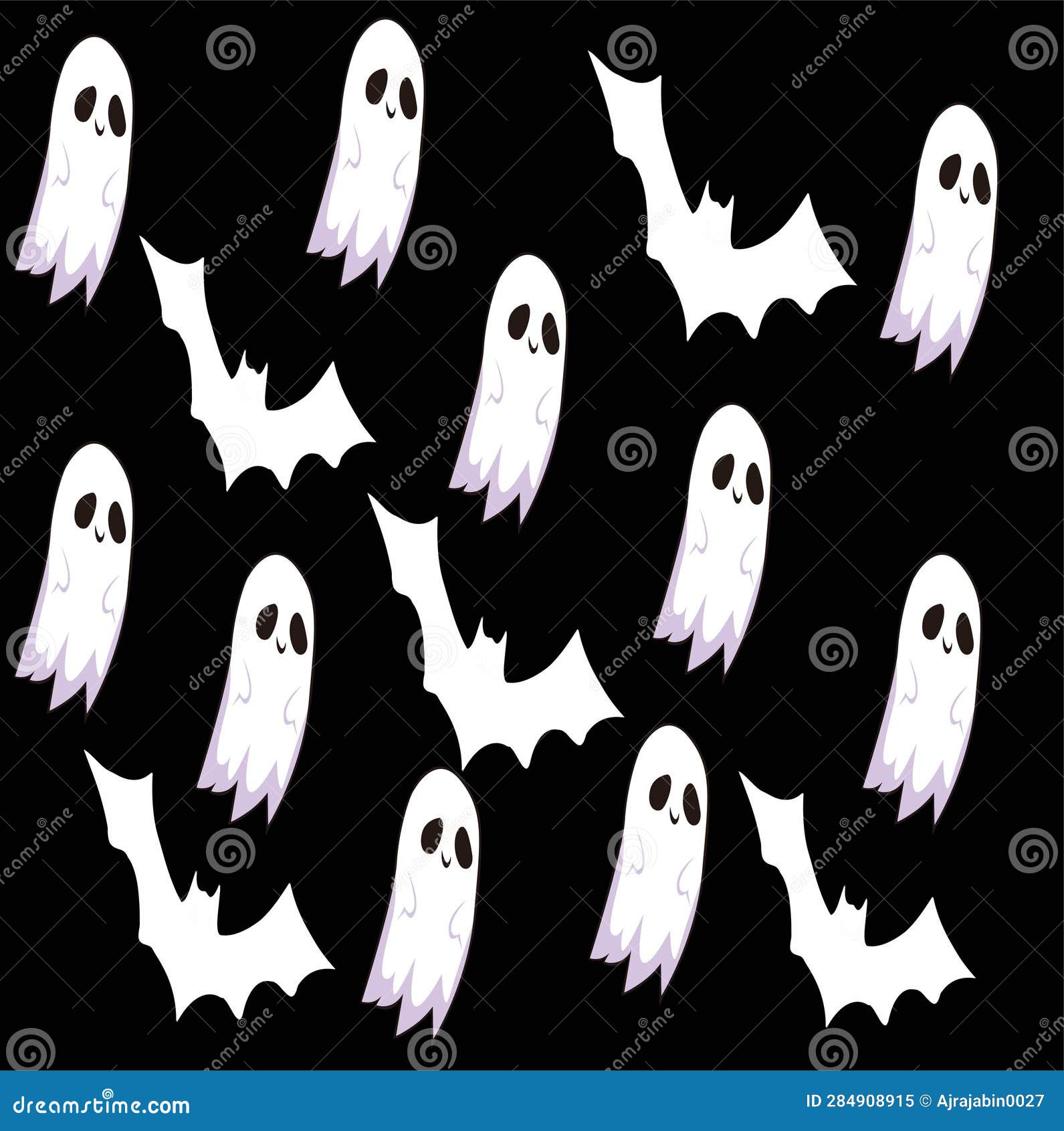 Simple Ghost Pattern stock illustration. Illustration of horror - 284908915