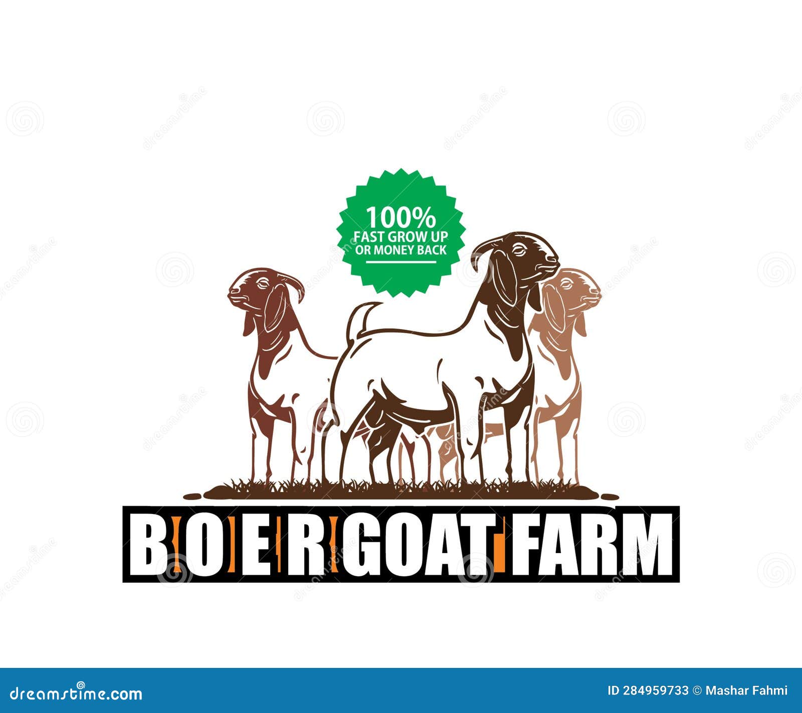 BOER GOAT FARM BUSINESS BANNER Stock Vector - Illustration of company ...