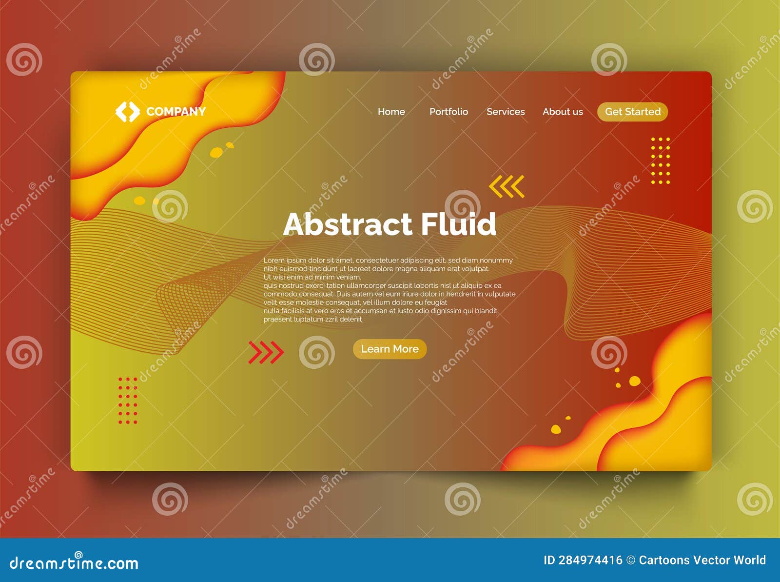 Modern Abstract Fluid Design Template, Concepts for Website Development ...