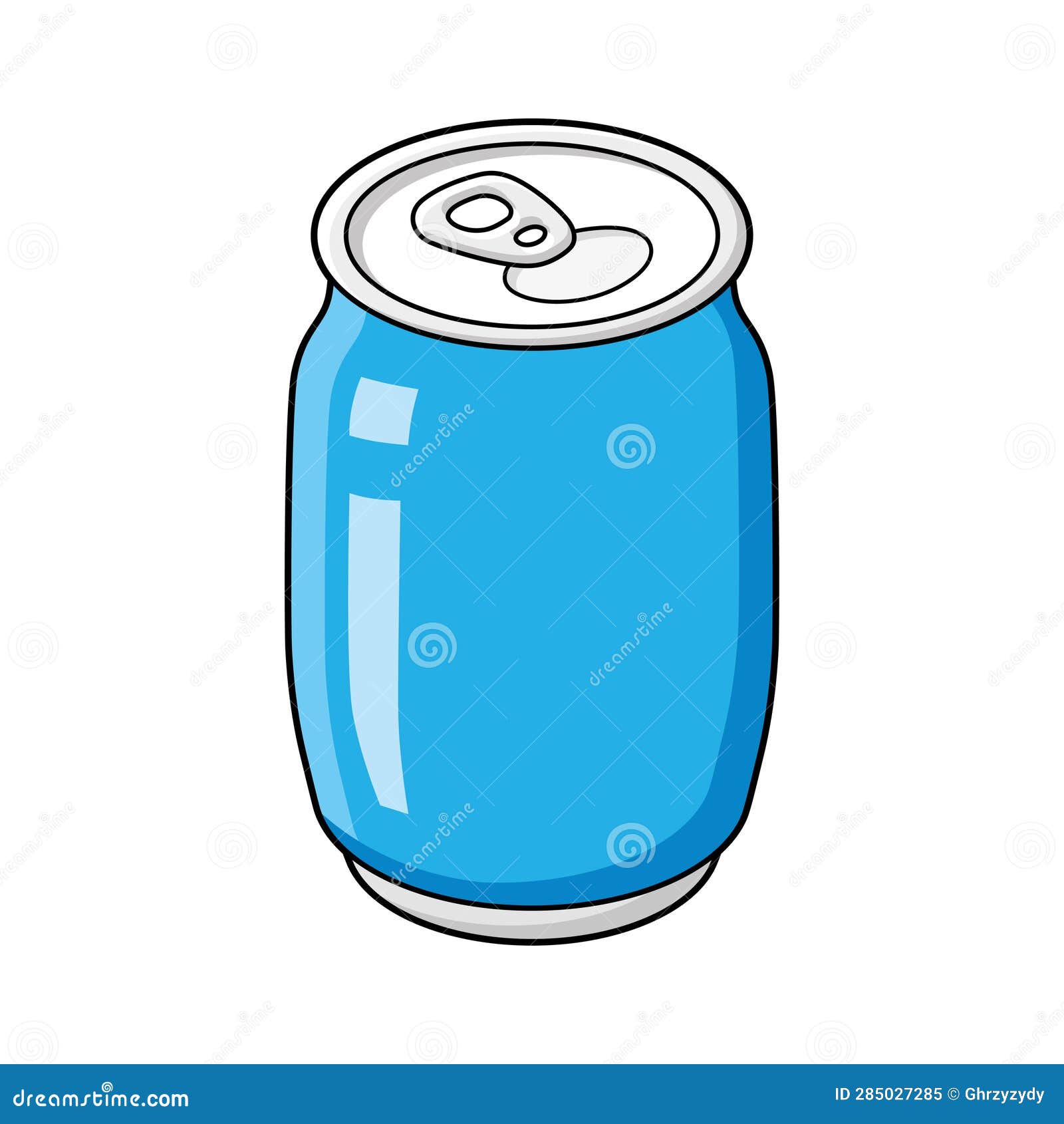 Blue drink can stock vector. Illustration of cartoon - 285027285