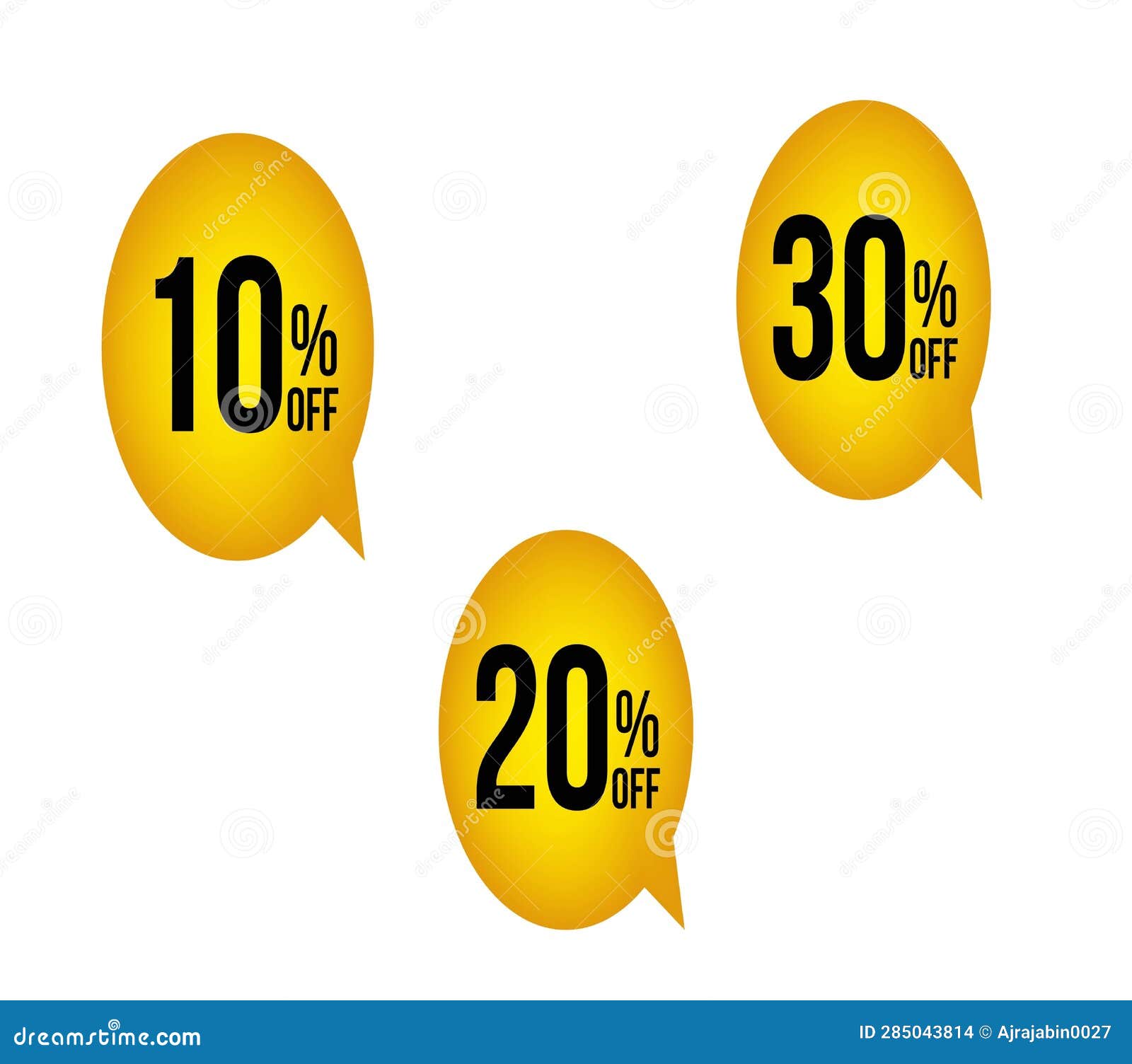 Ten, Twenty and Thirty Percent Off Stock Illustration - Illustration of ...