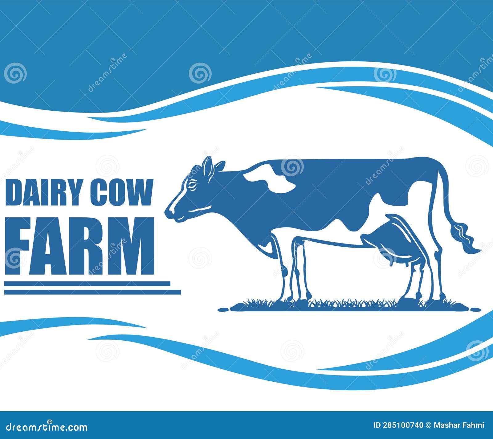 DAIRY COW MILK BANNER PROMOTIONS Stock Vector - Illustration of icon ...