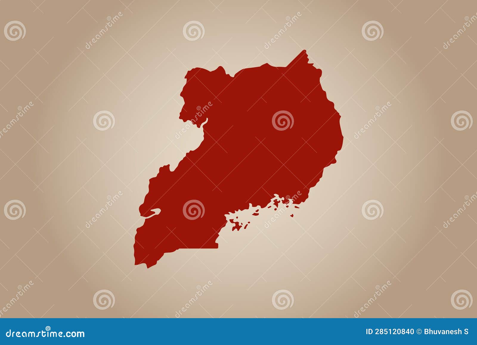 Red Colored Map Design Isolated on Plain Background of the Country ...