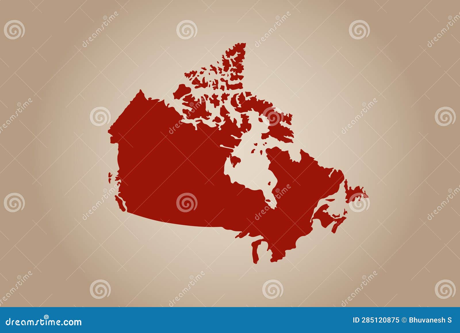 Red Colored Map Design Isolated on Plain Background of the Country ...