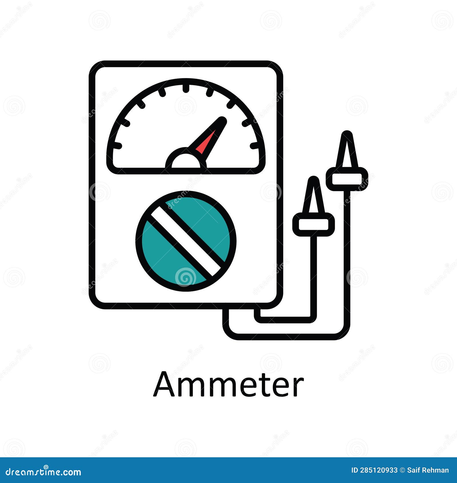 Ammeter Vector Fill Outline Icon Design Illustration. Home Repair and ...