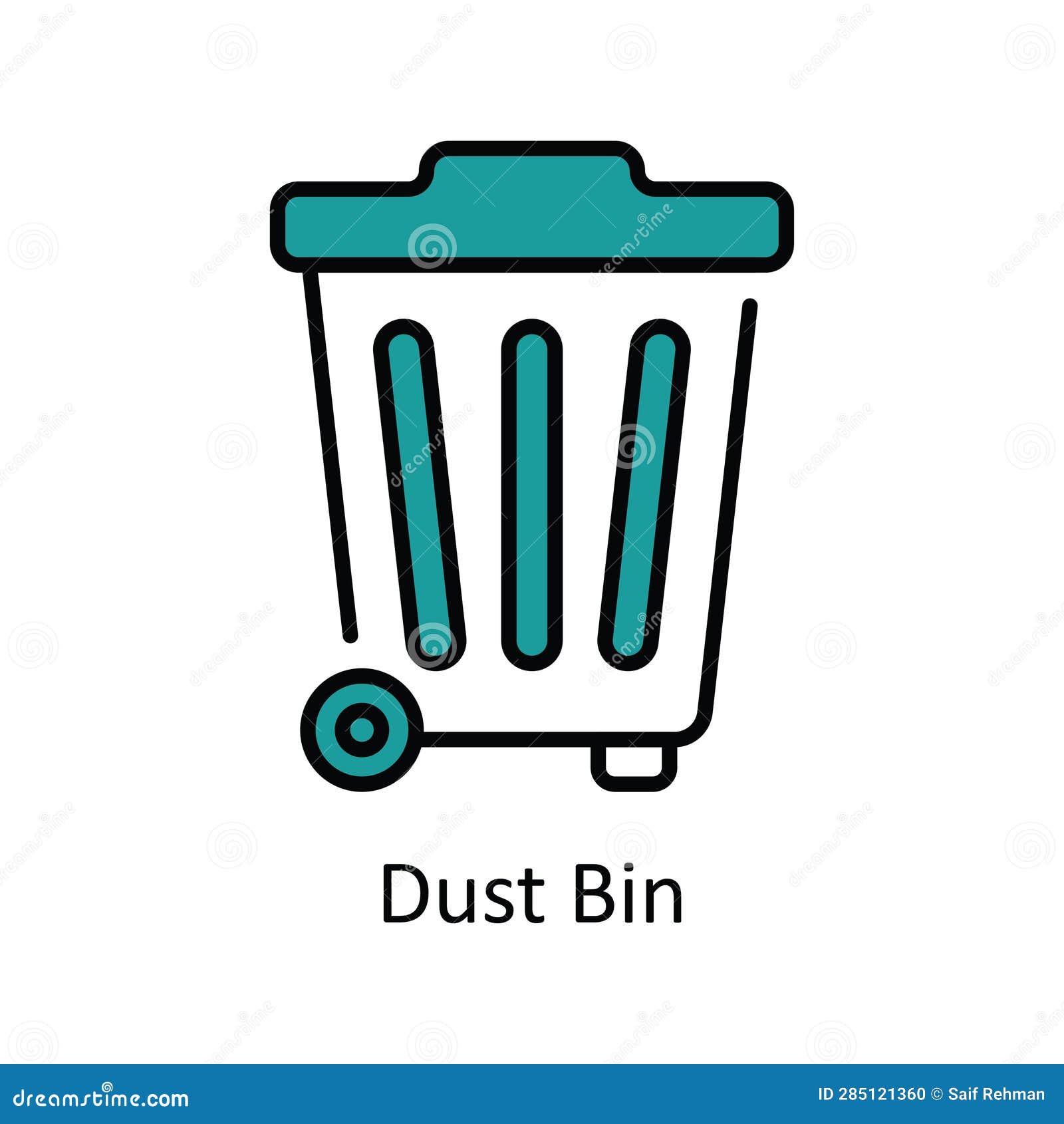 Dust Bin Vector Fill Outline Icon Design Illustration. Home Repair and ...