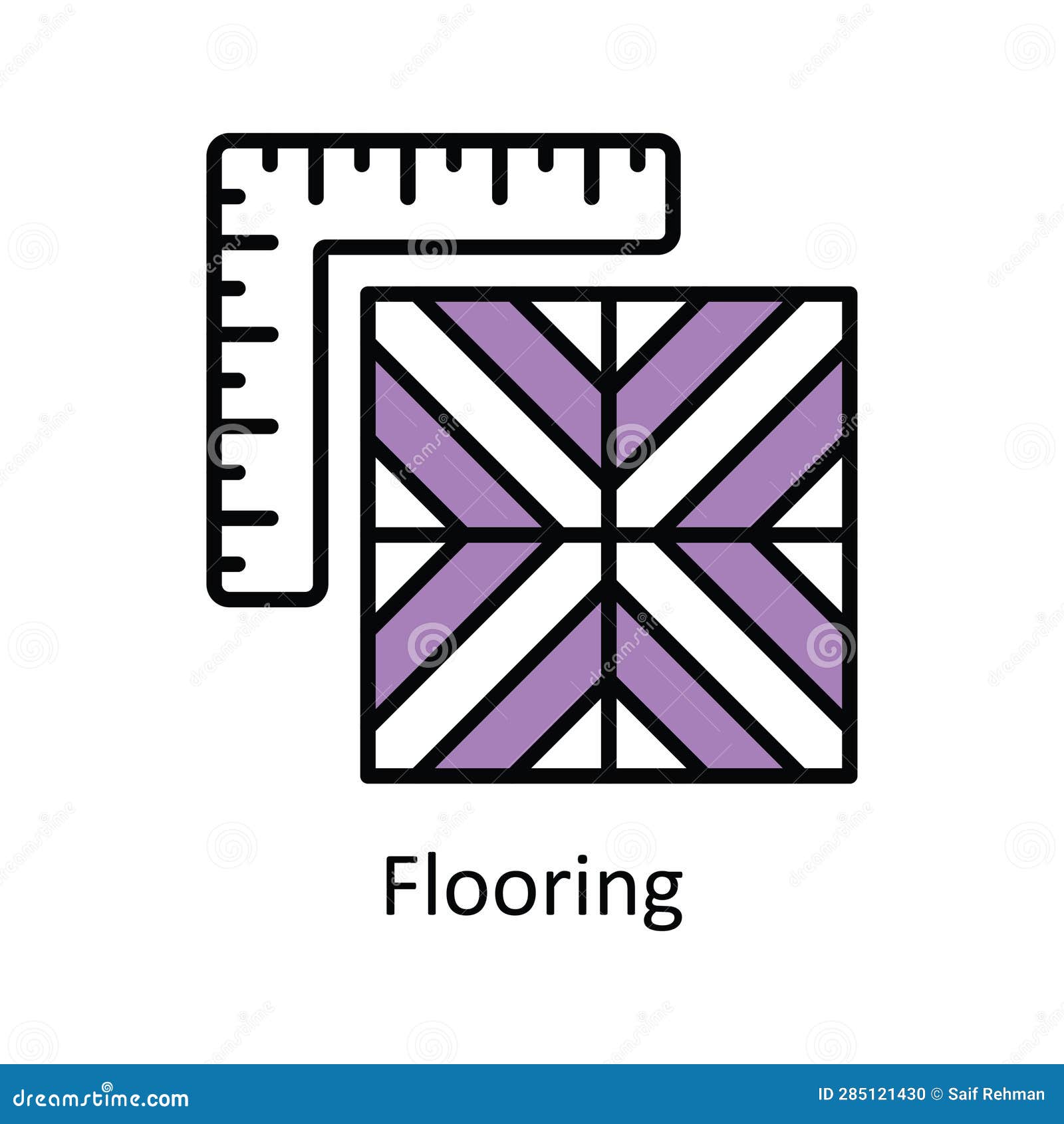 Flooring Vector Fill Outline Icon Design Illustration. Home Repair and ...