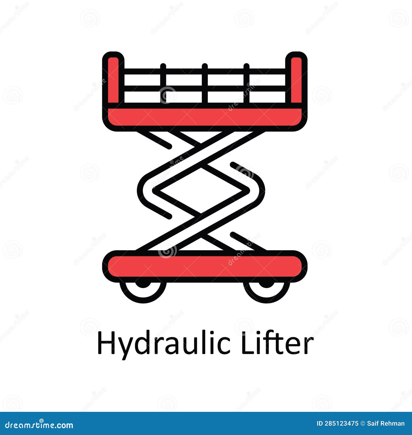 Hydraulic Lifter Vector Fill Outline Icon Design Illustration. Home ...