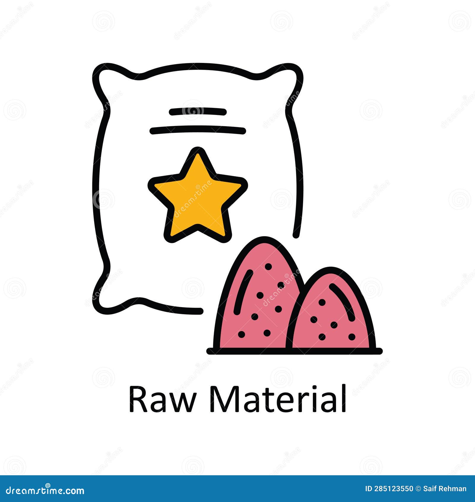 Raw Material Vector Fill Outline Icon Design Illustration. Home Repair ...