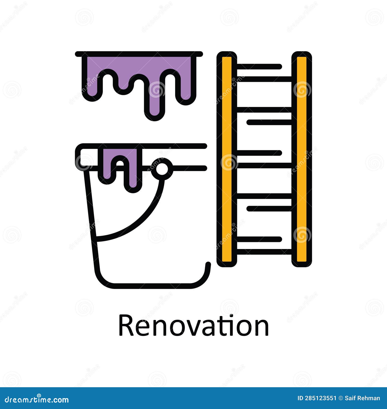Renovation Vector Fill Outline Icon Design Illustration. Home Repair ...