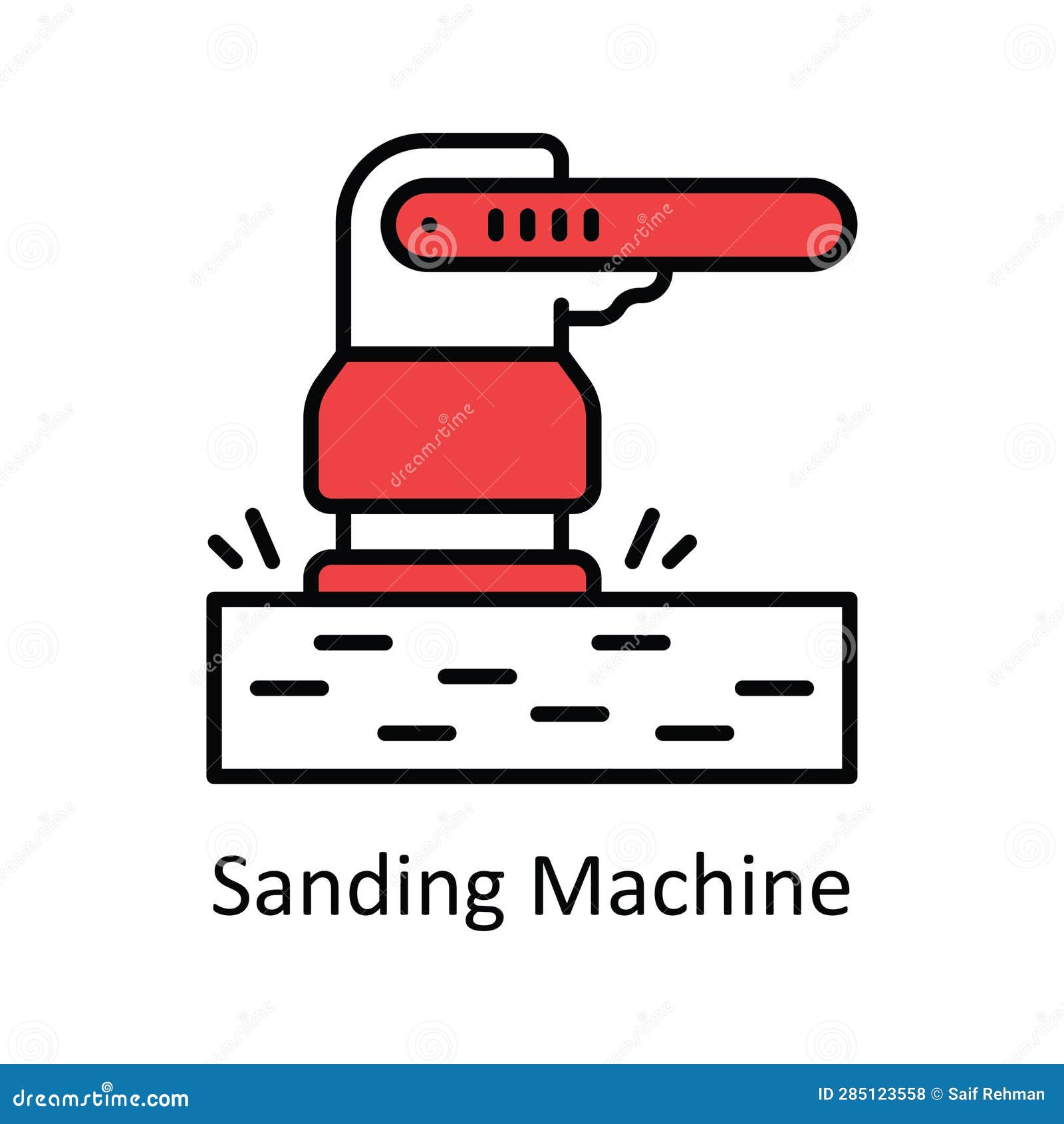 Sanding Machine Vector Fill Outline Icon Design Illustration. Home ...